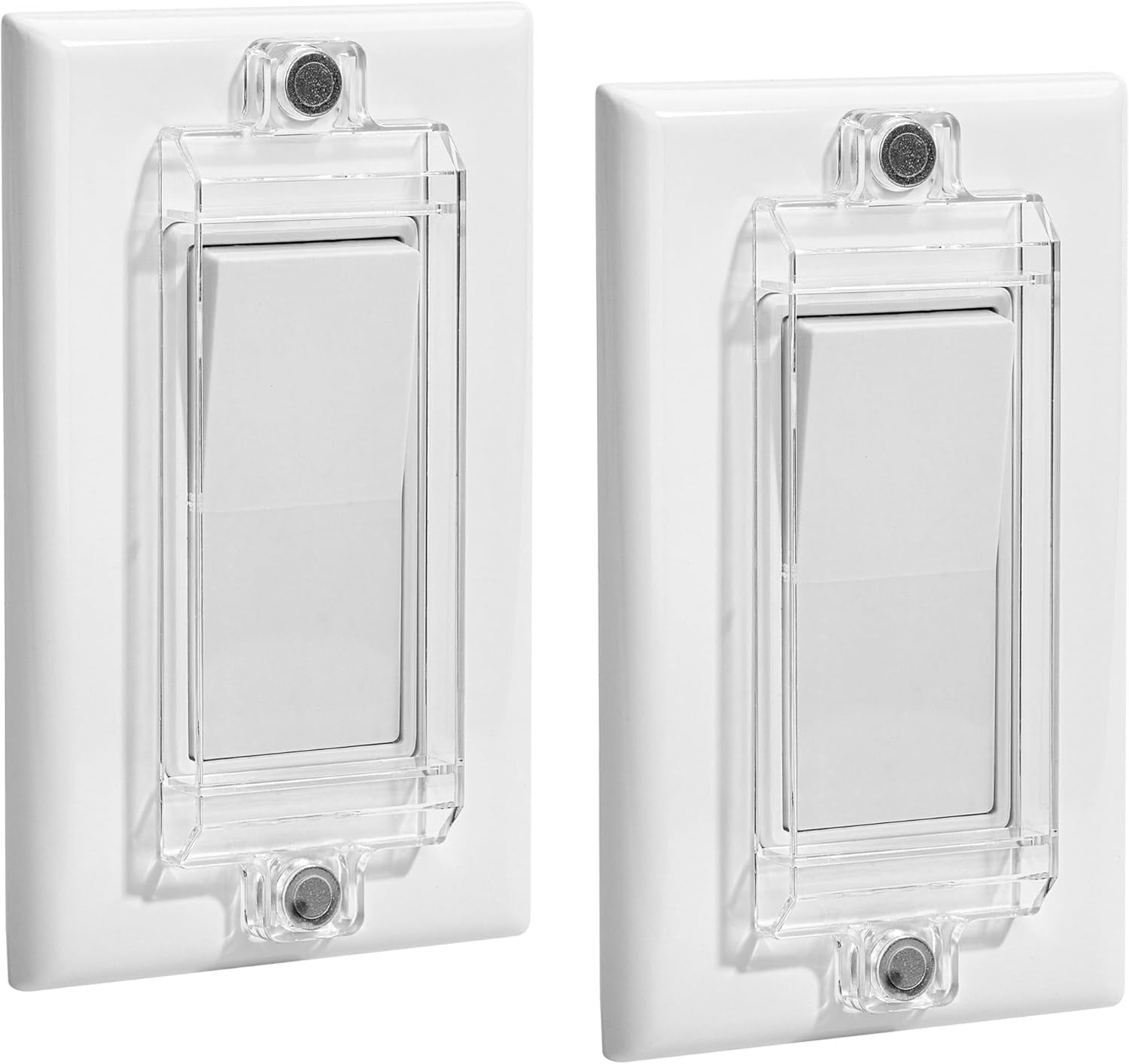 Bates- Magnetic Light Switch Guard, 2 Pack, Clear, Light Switch Cover ...