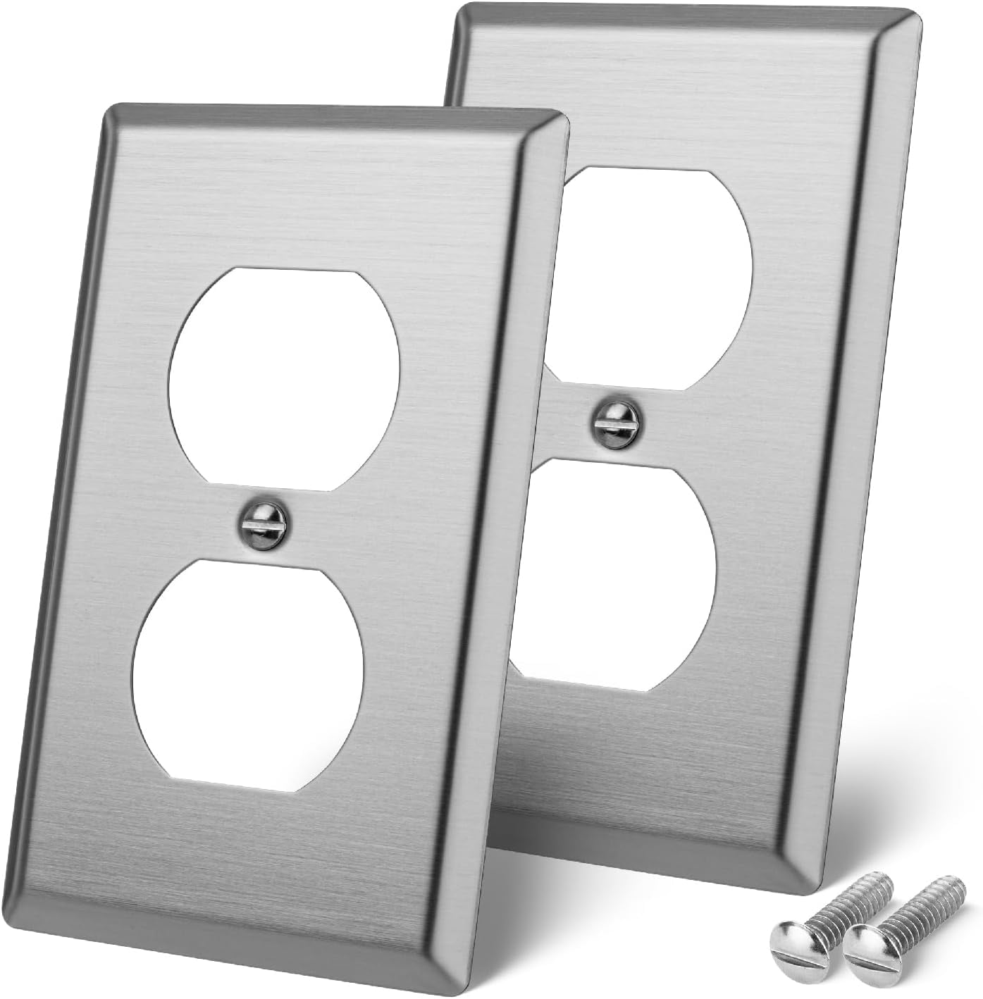 Bates- Metal Duplex Receptacle Wall Plate, 4.5" x 2.76"/Standard Size ...