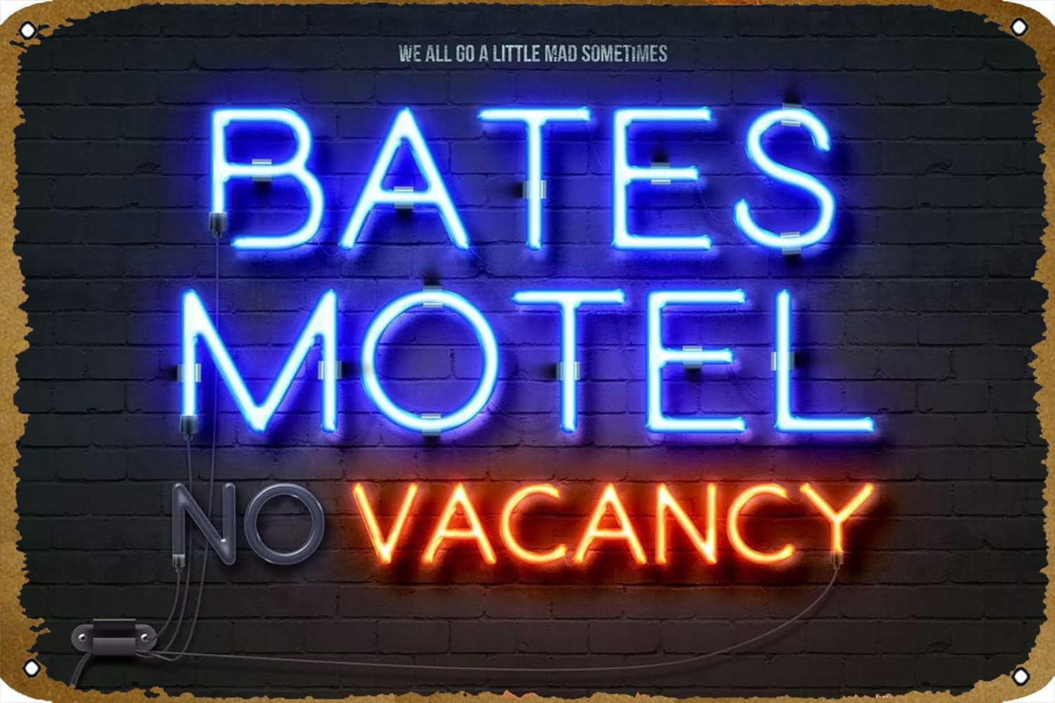Bates Motel Neon Signs 8 x 12 Inches - Vintage Metal Tin Sign for Home ...