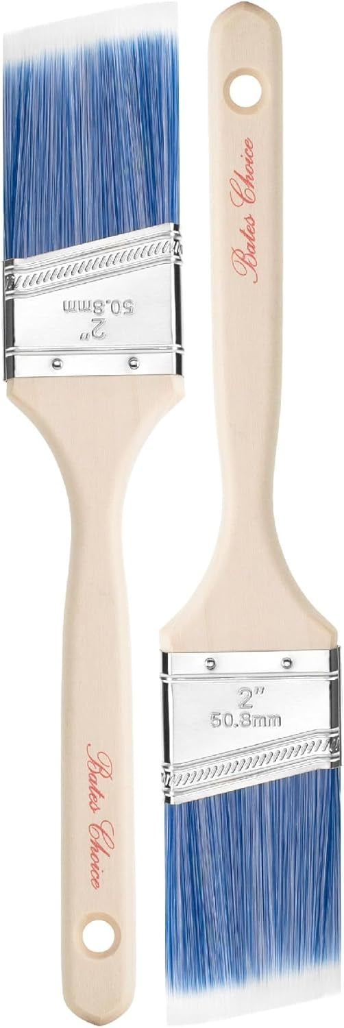 Bates Choice 2-Inch Angle Paint Brushes 2-Pack with Wooden Handle for ...