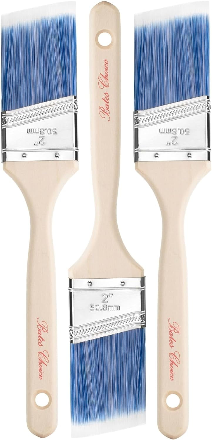 Bates Choice, Paint Brushes, 2 Inch, 3pk Angled Trim Brushes - Walmart.com