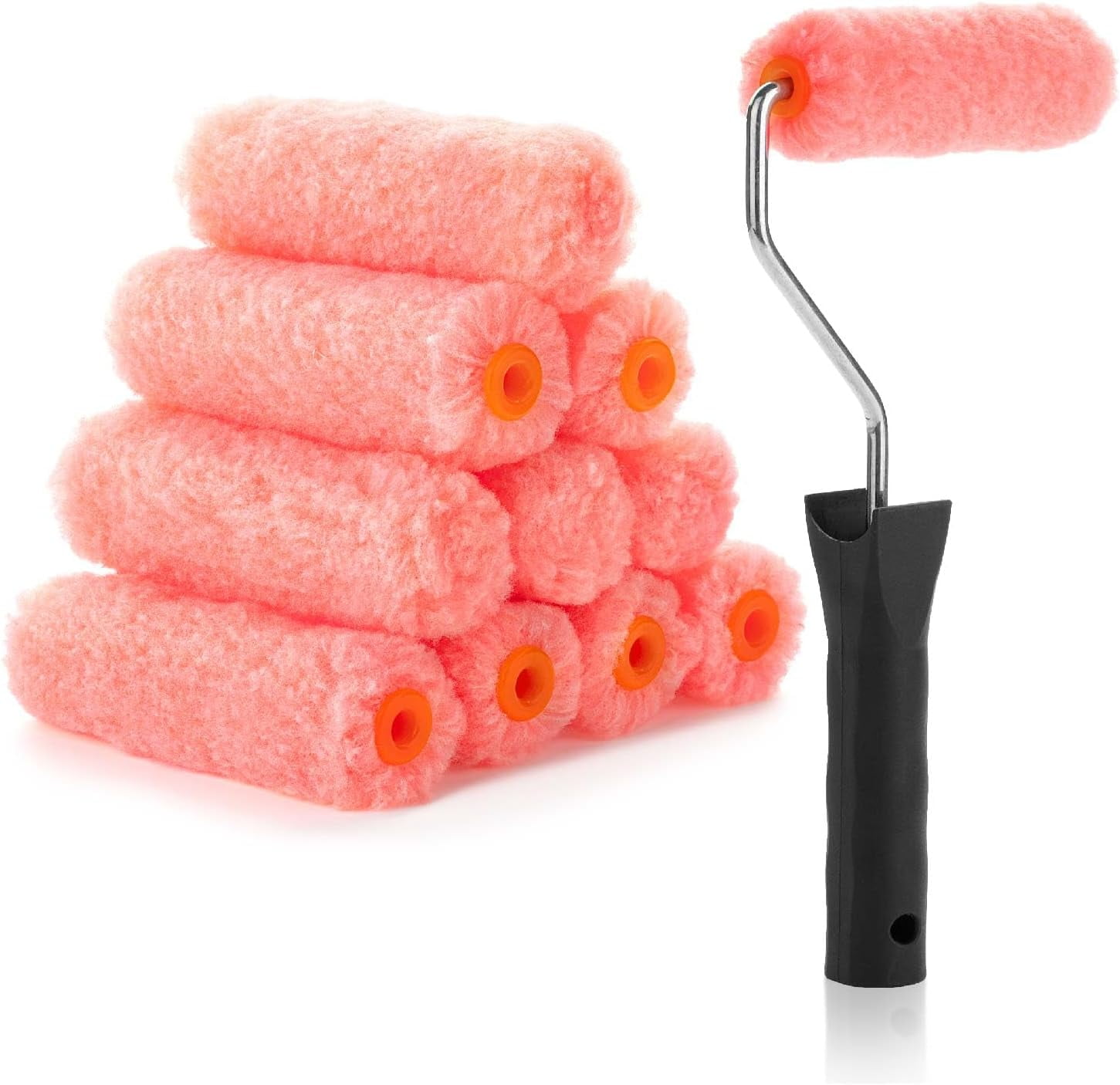 Bates- Paint Rollers, 4 inch Paint Roller with 10 Covers, Small Paint ...
