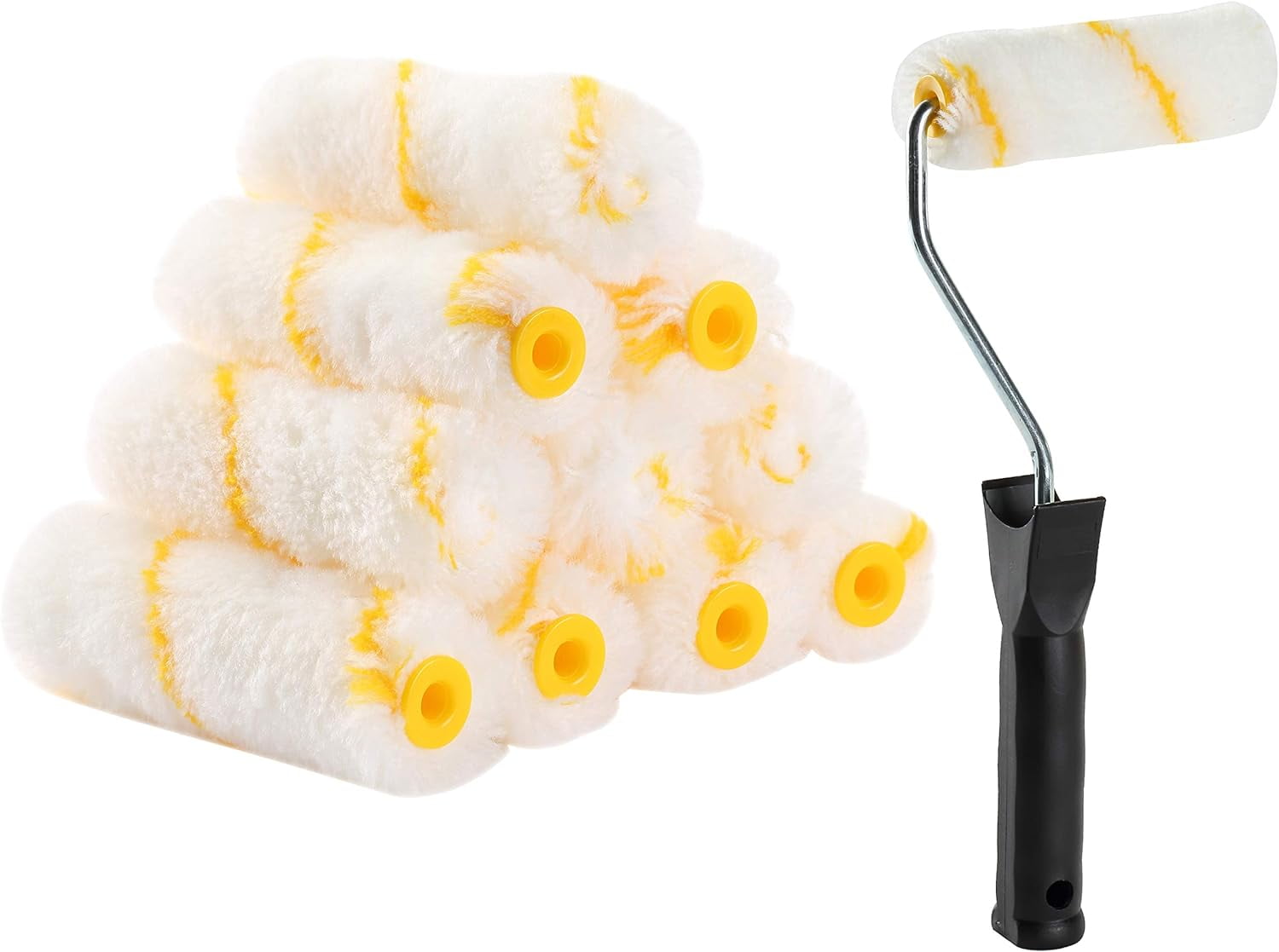 Bates 4 inch Lightweight Paint Roller with 10 Durable Covers for All ...