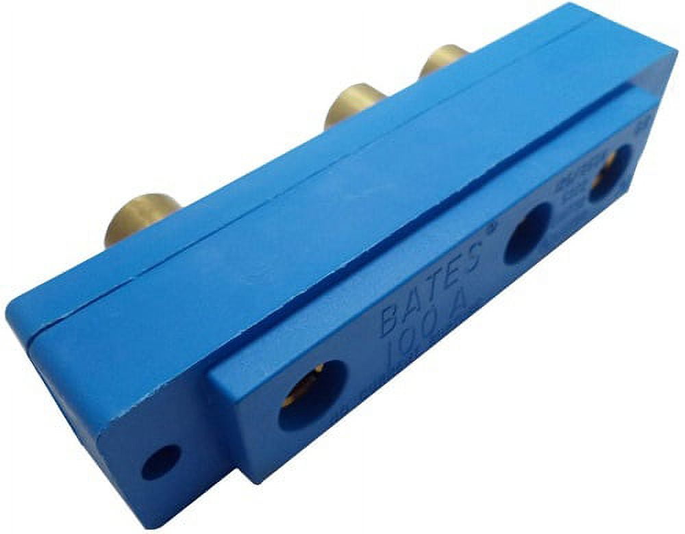 Bates Stage Pin (100A / 125V) Female Panel Mount Double Set Screw Blue ...