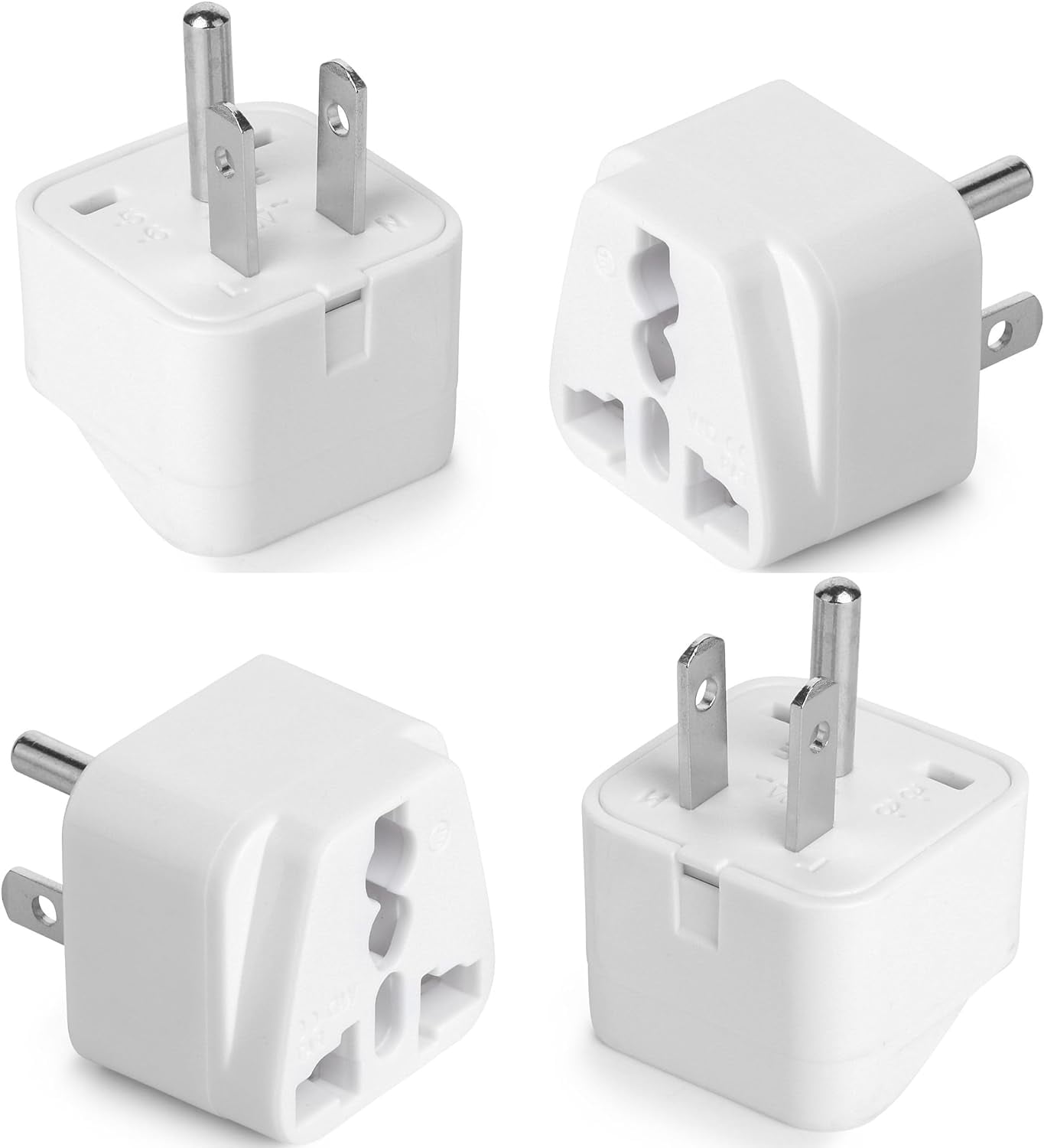 Bates- Universal Adapter, 4 Pack, Travel Adapter, UK to US Plug Adapter ...