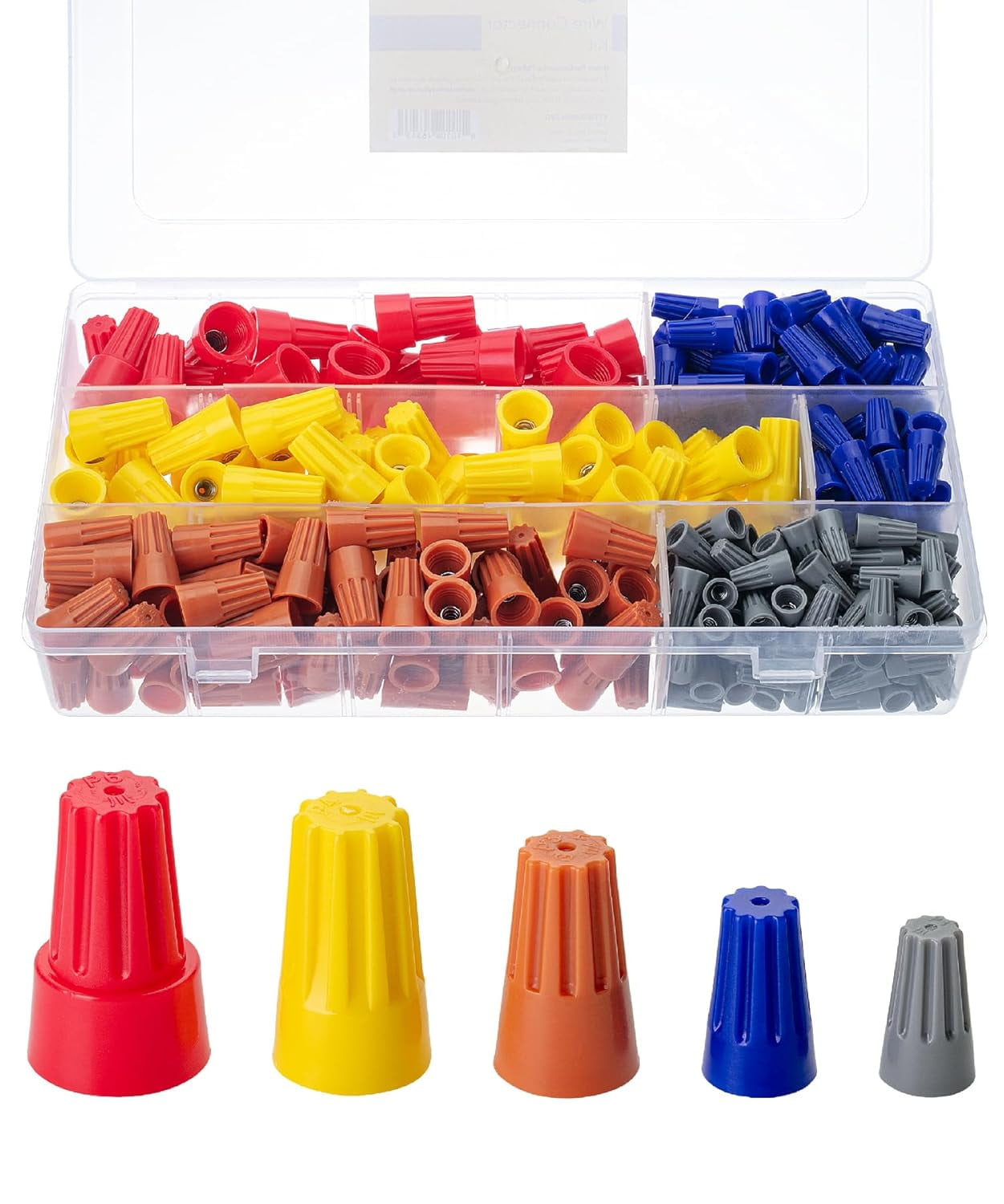 Bates- Wire Connectors, Assorted Size, 350 Pcs, Electrical Connectors ...