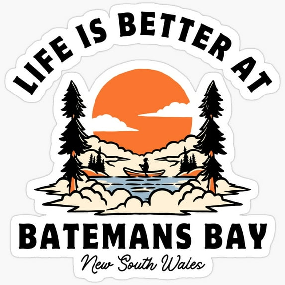 Batesmans Bay Sticker Phone Decal Water Bottle Stickers Car Decals ...