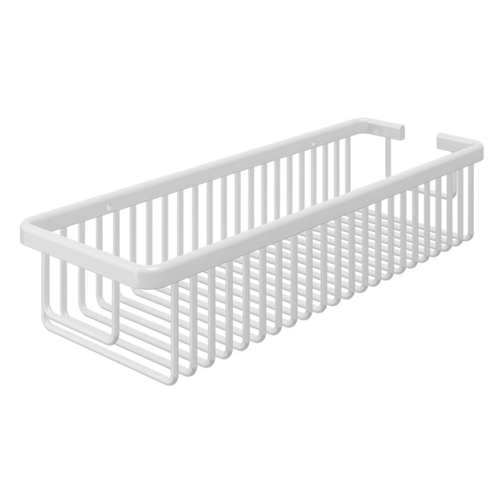 HEMOTON Practical Wall Mounted Aluminum Storage Rack for Home White ...