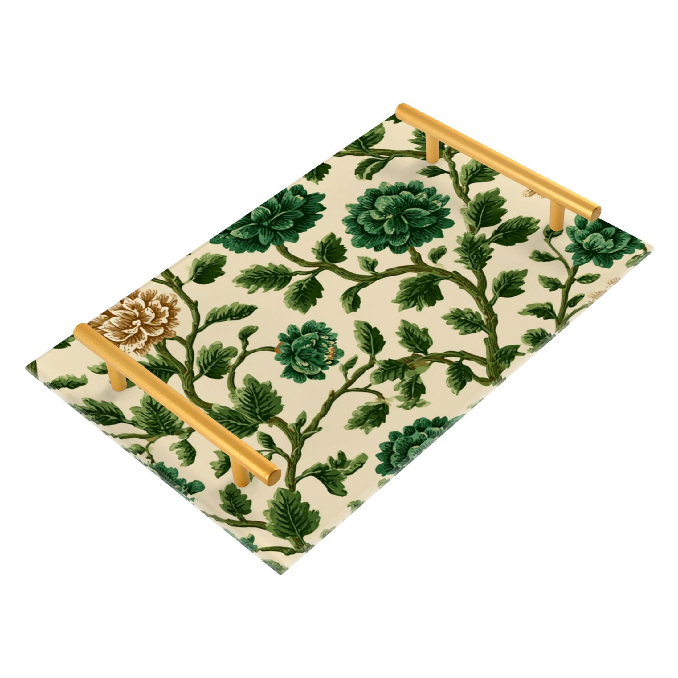 Bath Accessories Sets Single Print Decorative Tray With Handle For Home ...