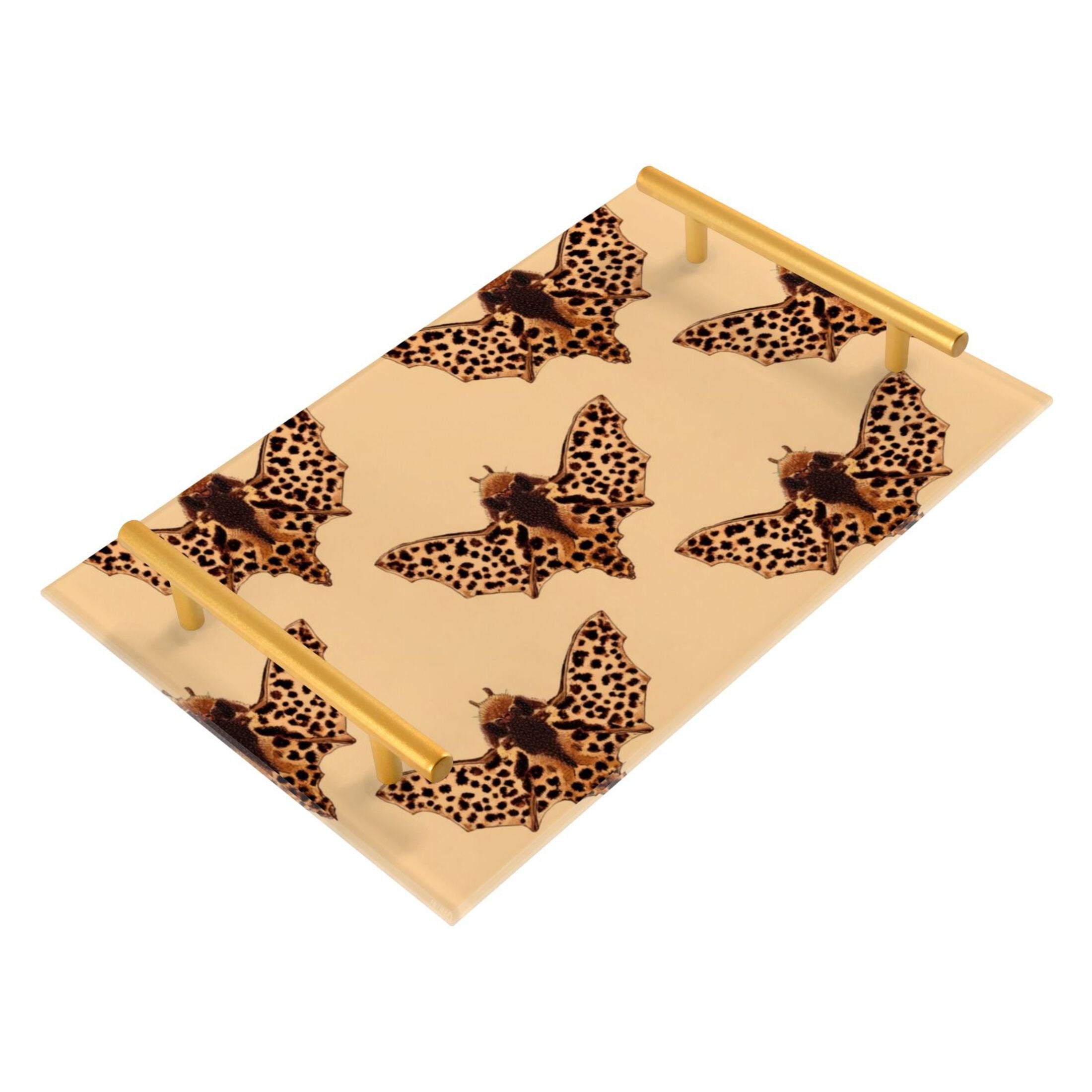 Bath Accessories Sets Single Print Decorative Tray With Handle For Home ...