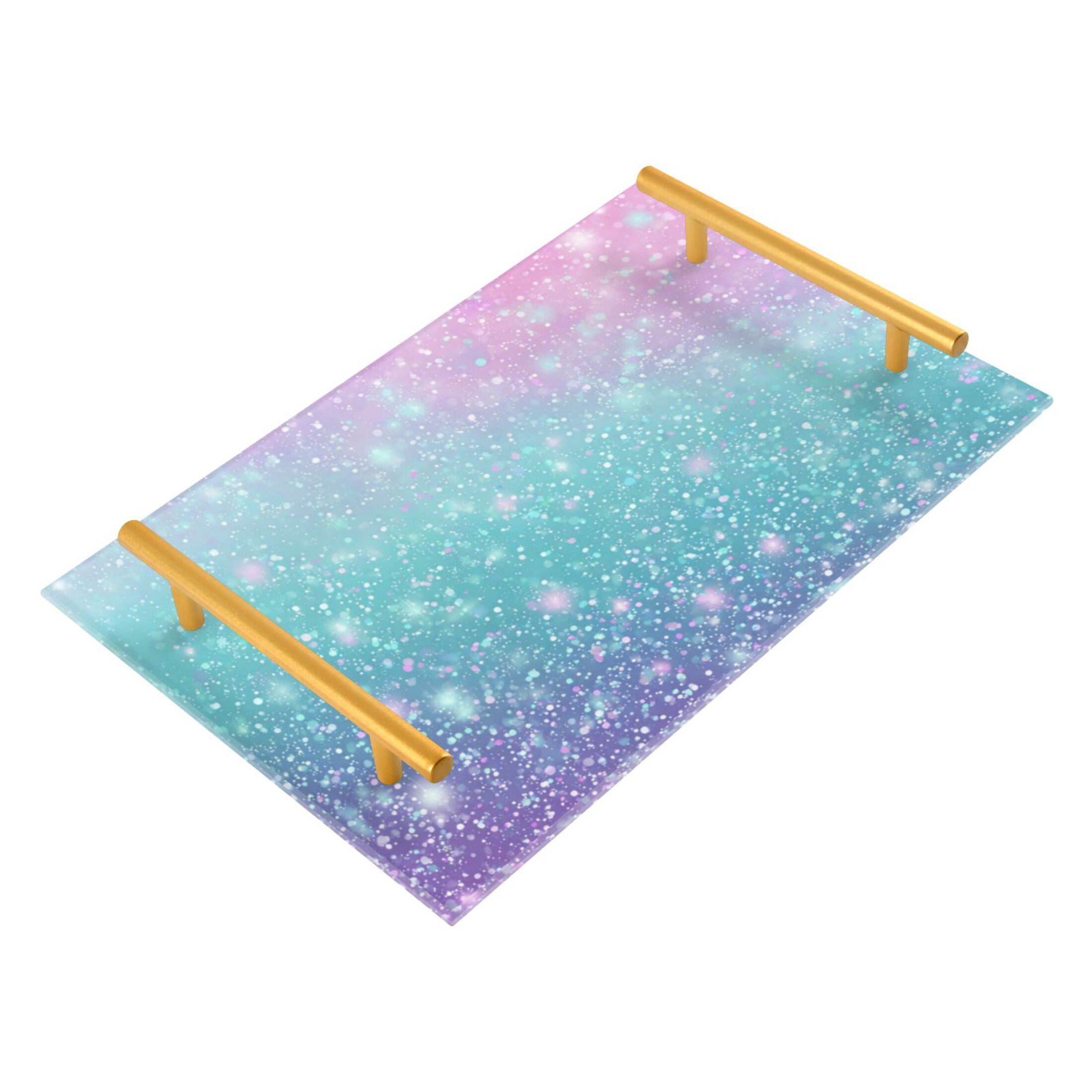 Bath Accessories Sets Single Print Decorative Tray With Handle For Home ...