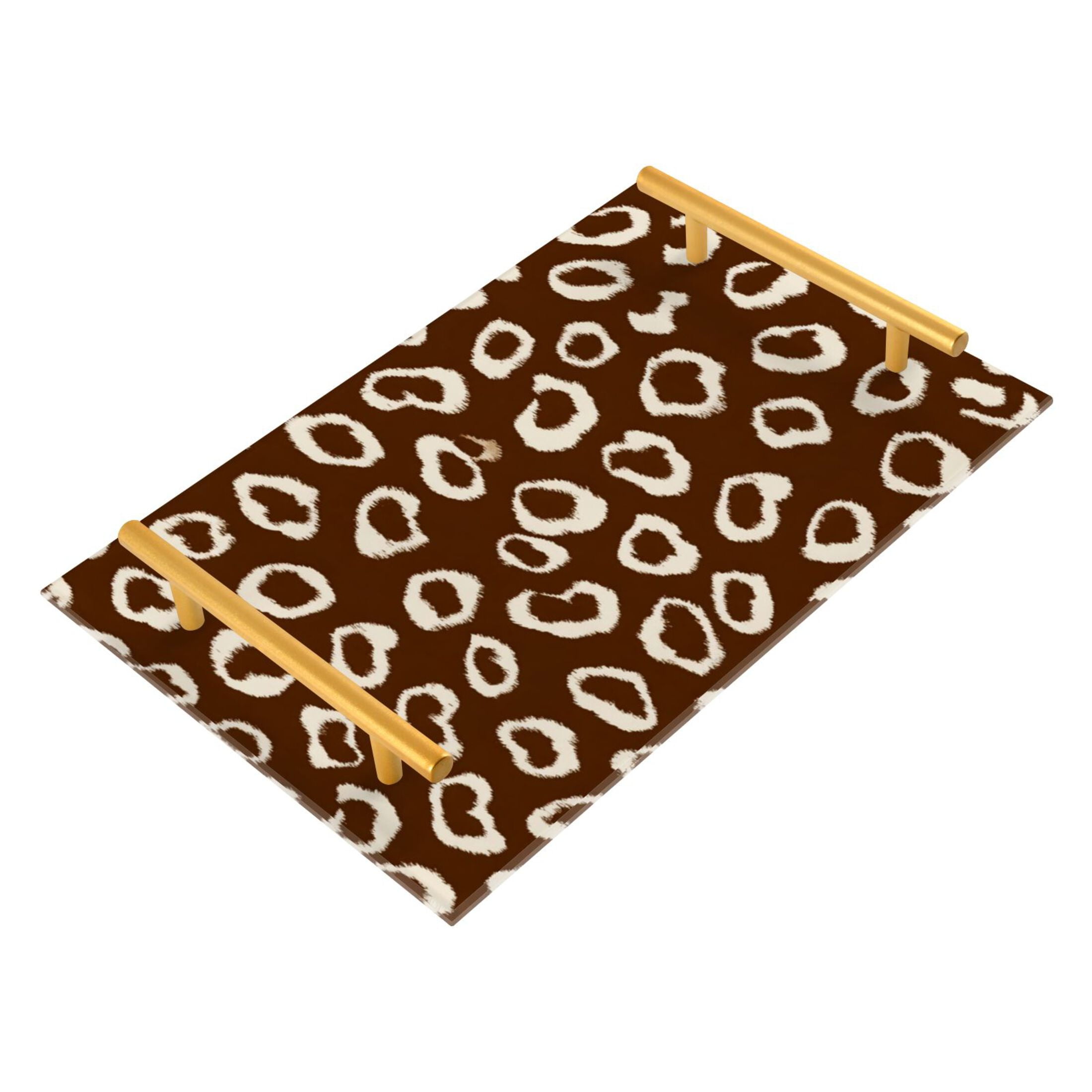 Bath Accessories Sets Single Print Decorative Tray With Handle For Home ...