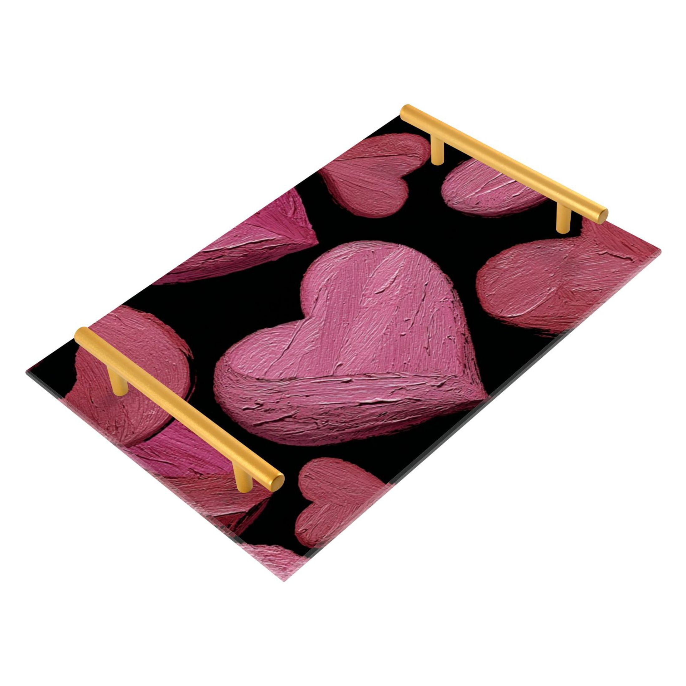 Bath Accessories Sets Single Print Decorative Tray With Handle For Home ...