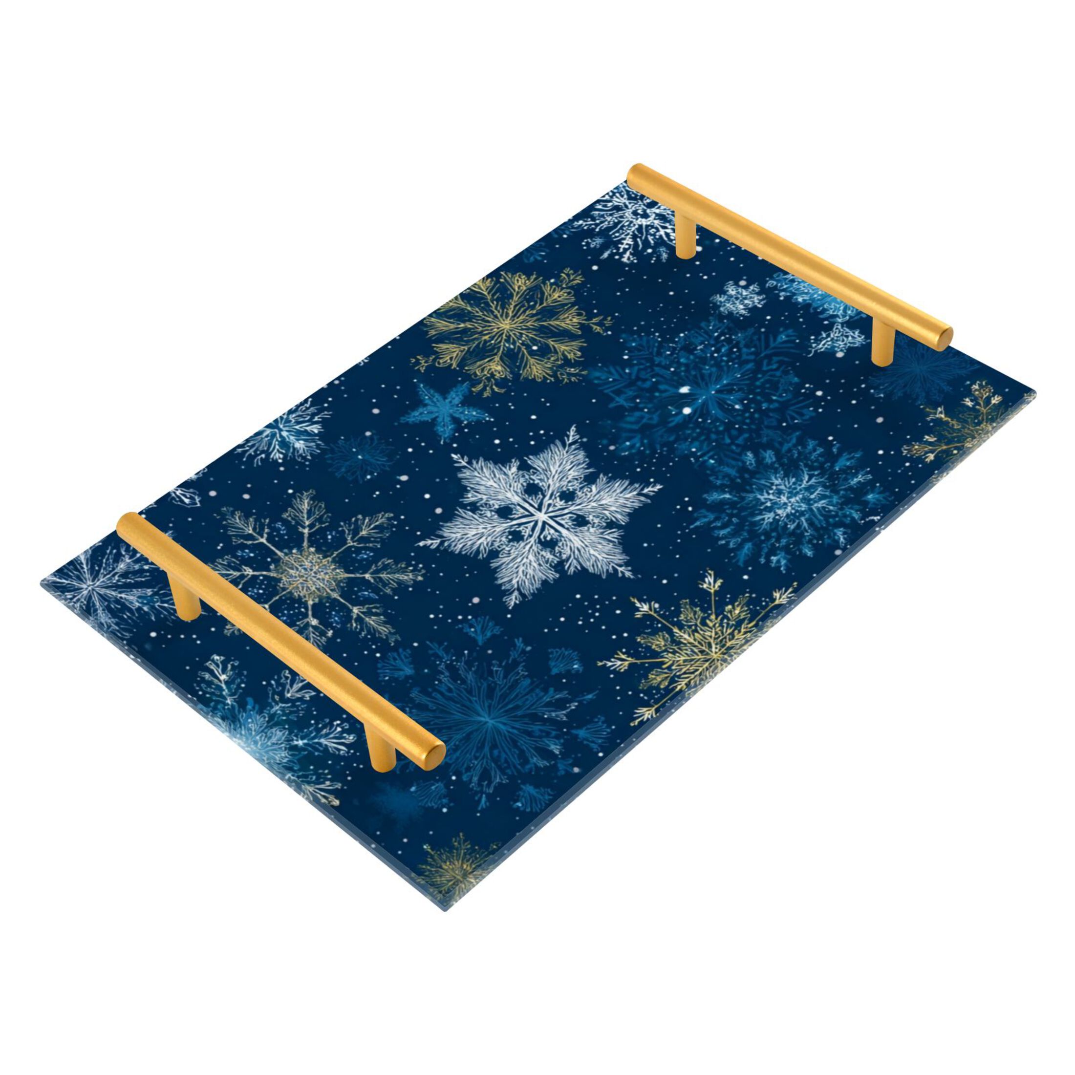 Bath Accessories Sets Single Print Decorative Tray With Handle For Home ...