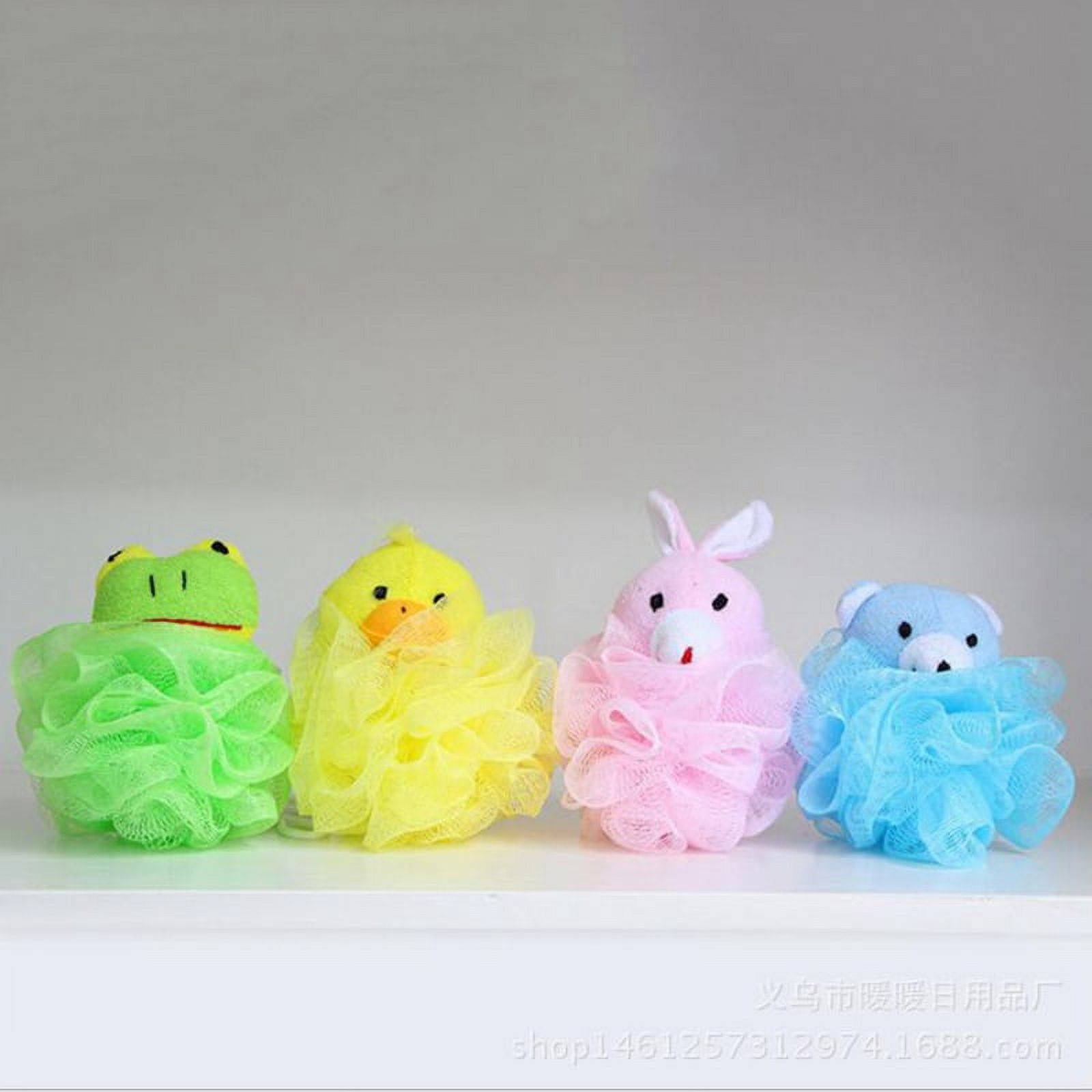 Bath Ball Cartoon Animal Foam Balls for Kids Wash Body Scrubber Mesh ...