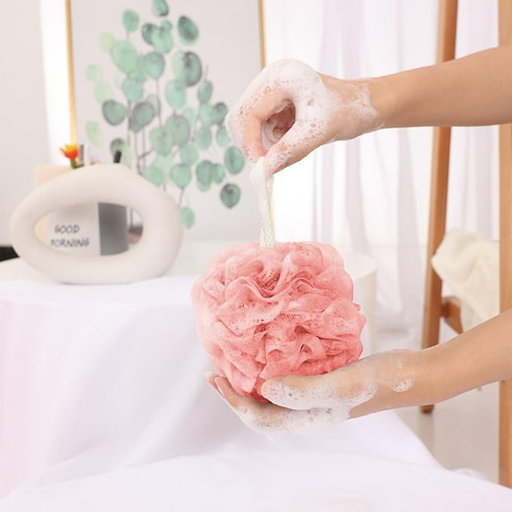 Bath Ball for Shower - Dual-tone Exfoliating, Hygienic Hanging Loop ...