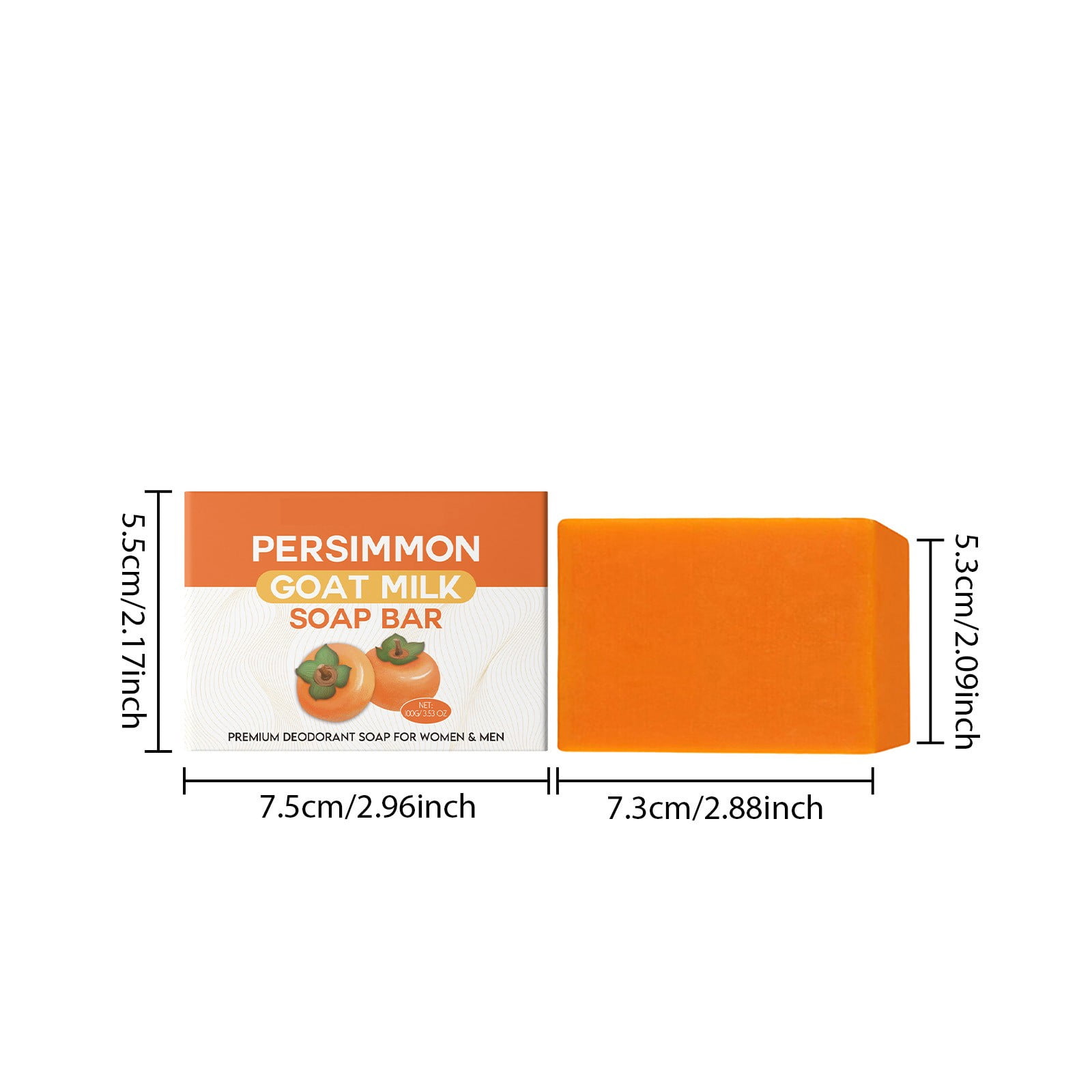 Bath Bar Soap, Face & Body Bar Soap, Persimmon Soap Bar For Body Odor ...