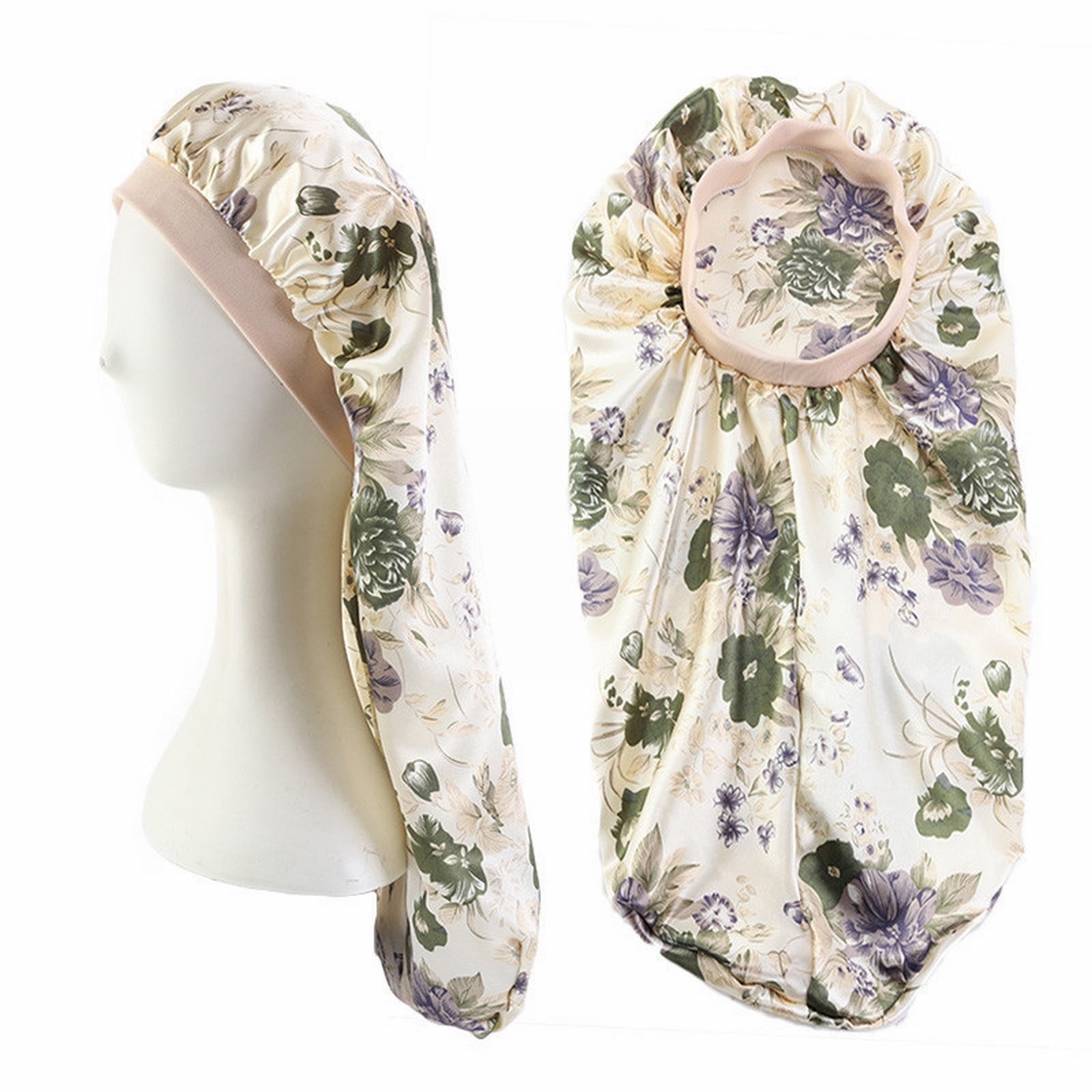 Bath & Bathing Accessories Long Braid Satin Nightcap Hair Care Cap for ...