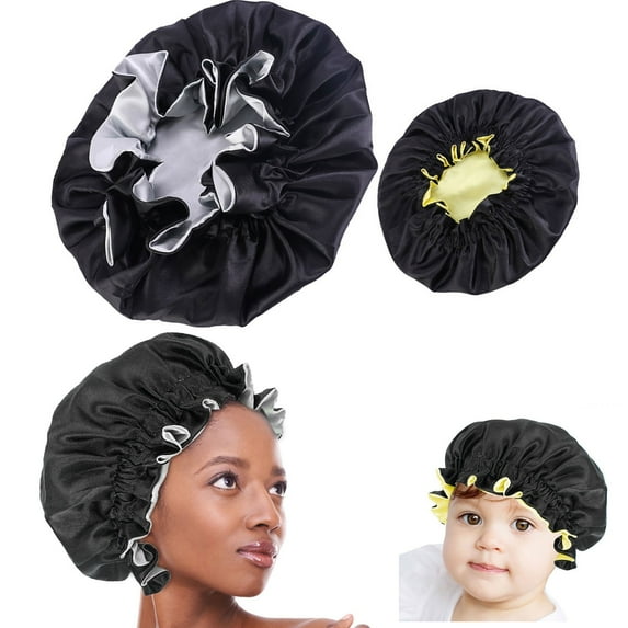 Bath & Bathing Accessories Parent Child Lace Satin Nightcap Imitation ...