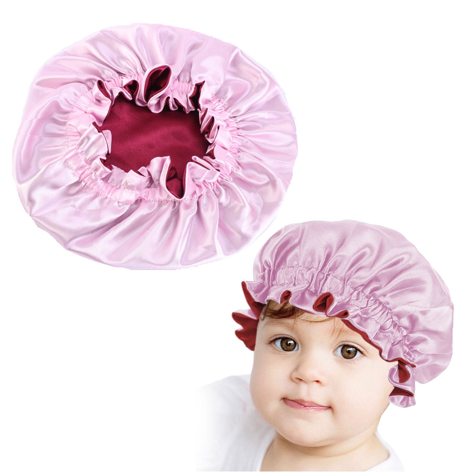Bath & Bathing Accessories Parent Child Lace Satin Nightcap Imitation ...