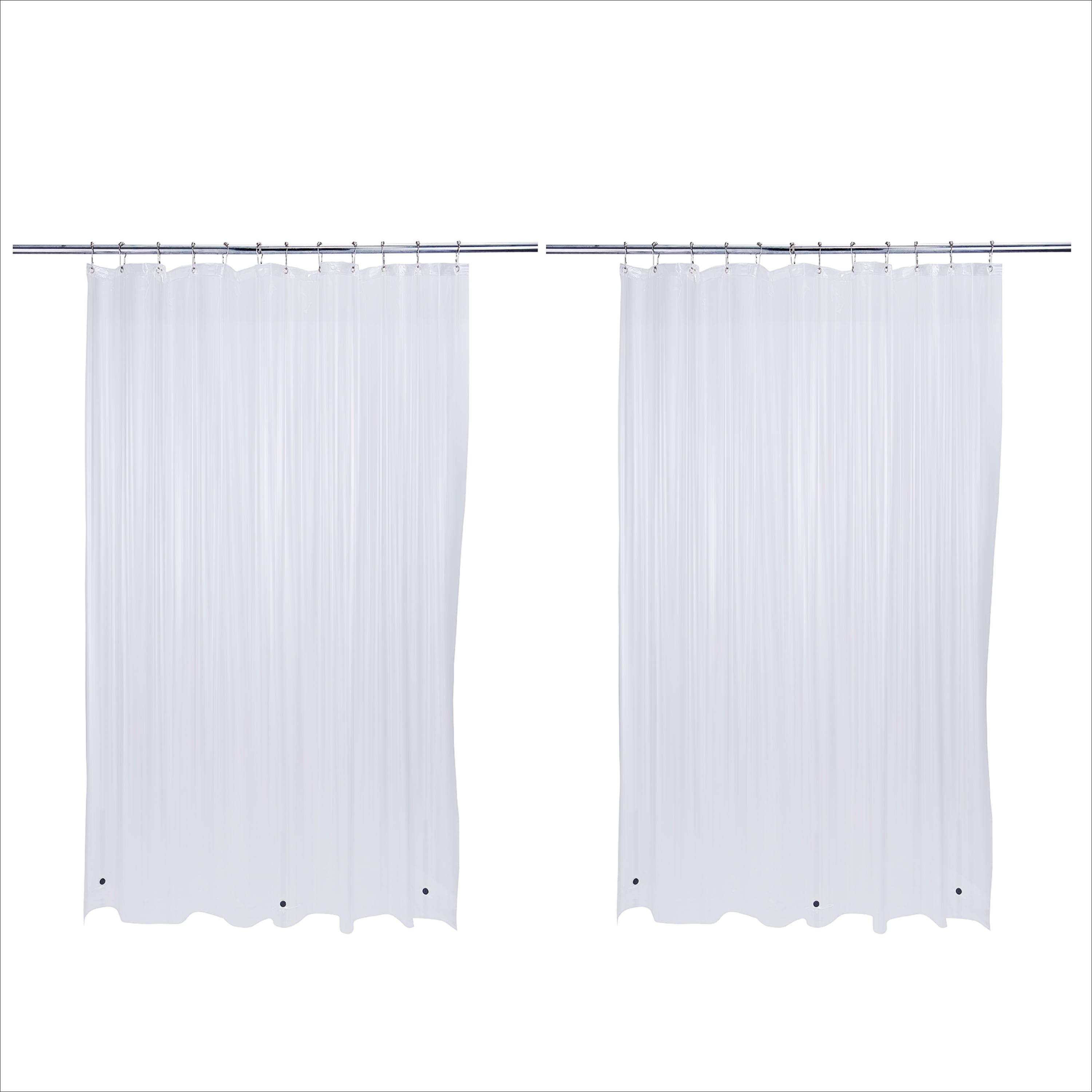 Bath Bliss 2 Pack 70" x 72" PVC Heavy Grommet Solid Bathroom Shower ...