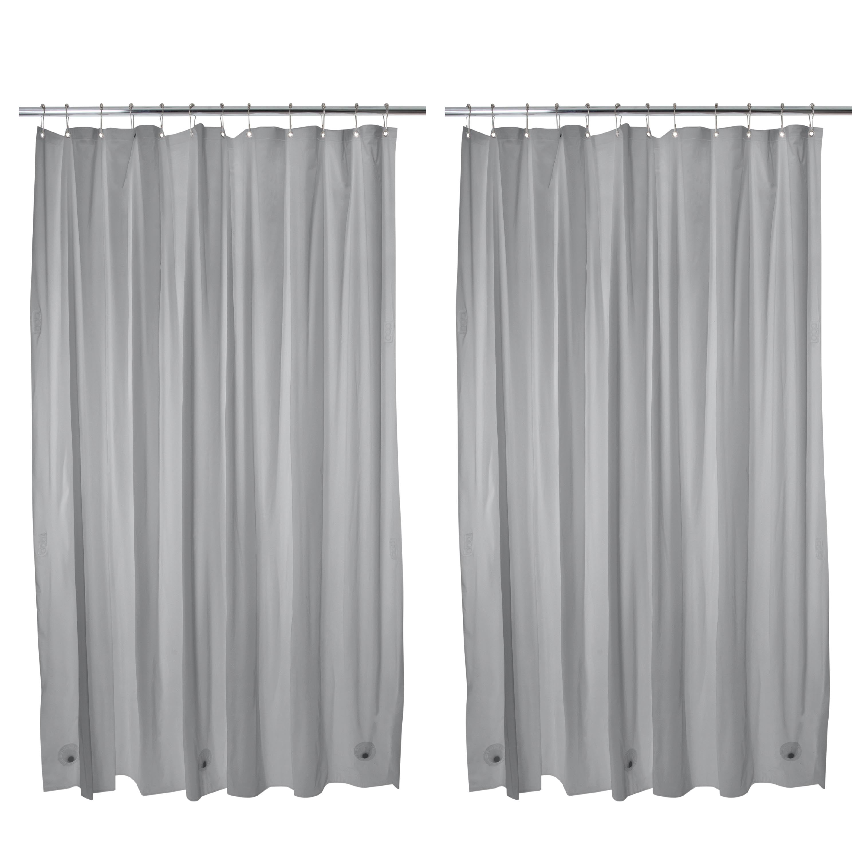 Bath Bliss 2 Pack 70" x 72" PVC Splash Guard Bathroom Shower Liner in ...