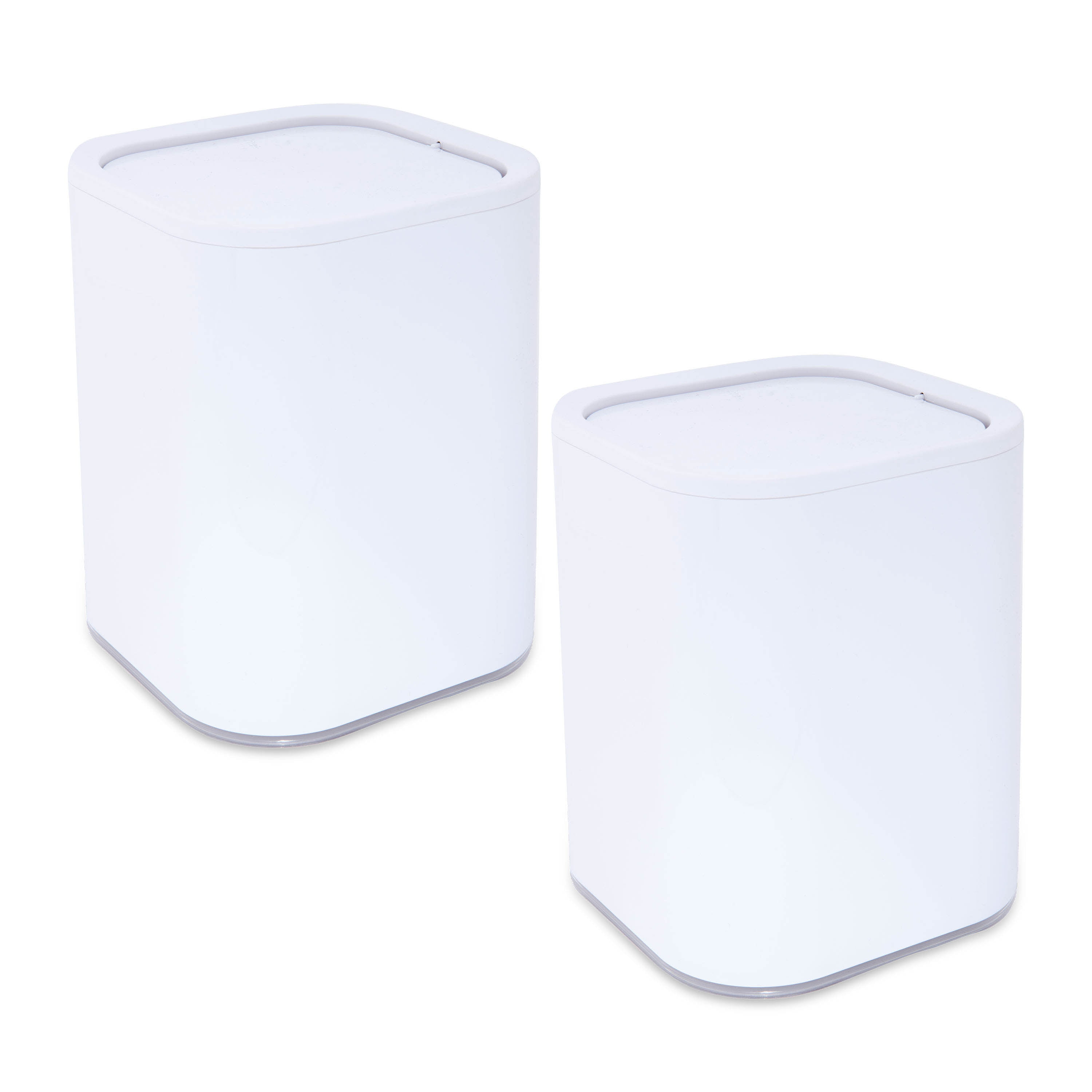 Bath Bliss 8L Acrylic Waste Bin - Sleek Design - White Color - Walmart.com