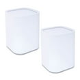 Bath Bliss 2 Pack 8L Acrylic Waste Bin in White - Walmart.com