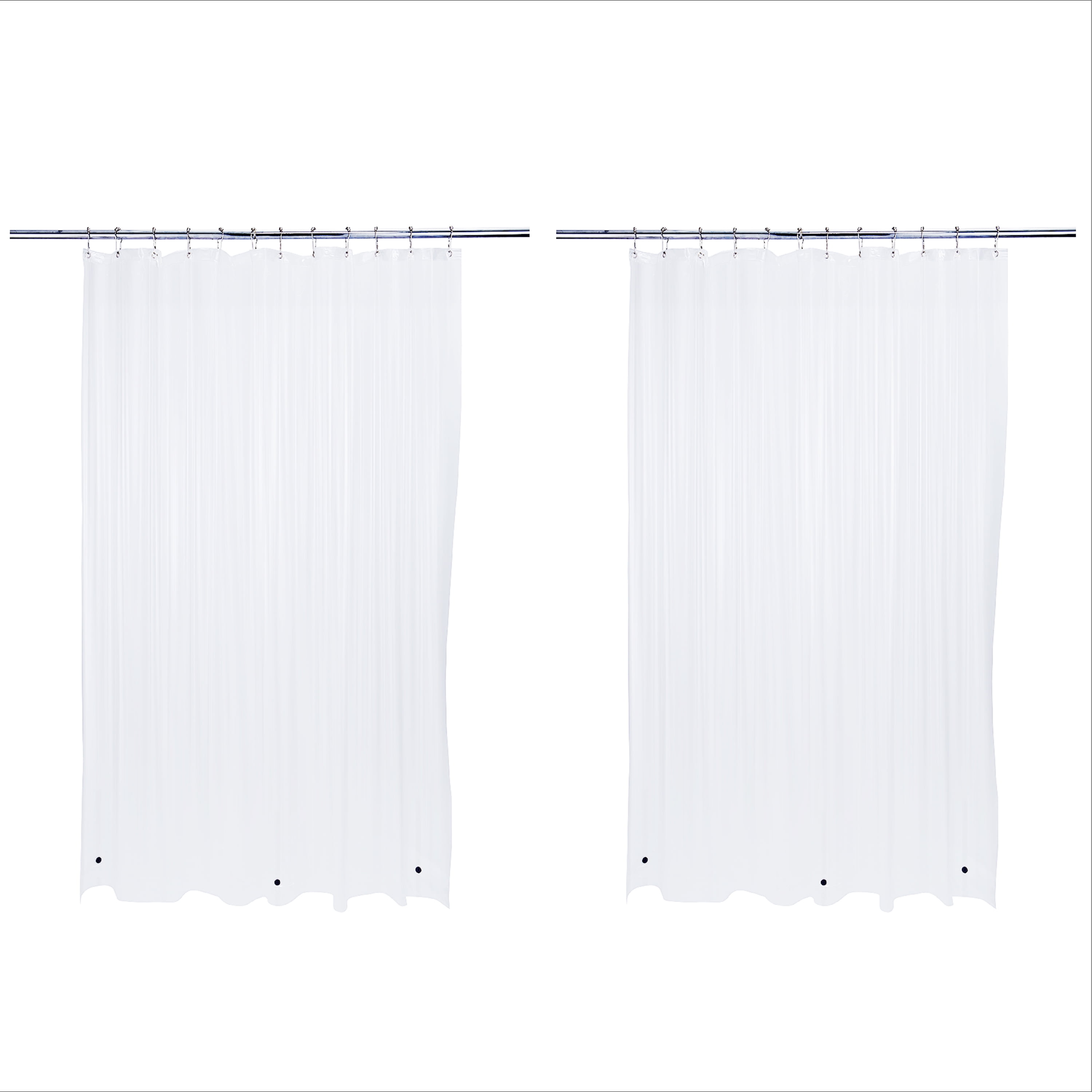 Bath Bliss 2 Pack PVC 70" x 72" Heavy Grommet Bathroom Shower Liner in ...