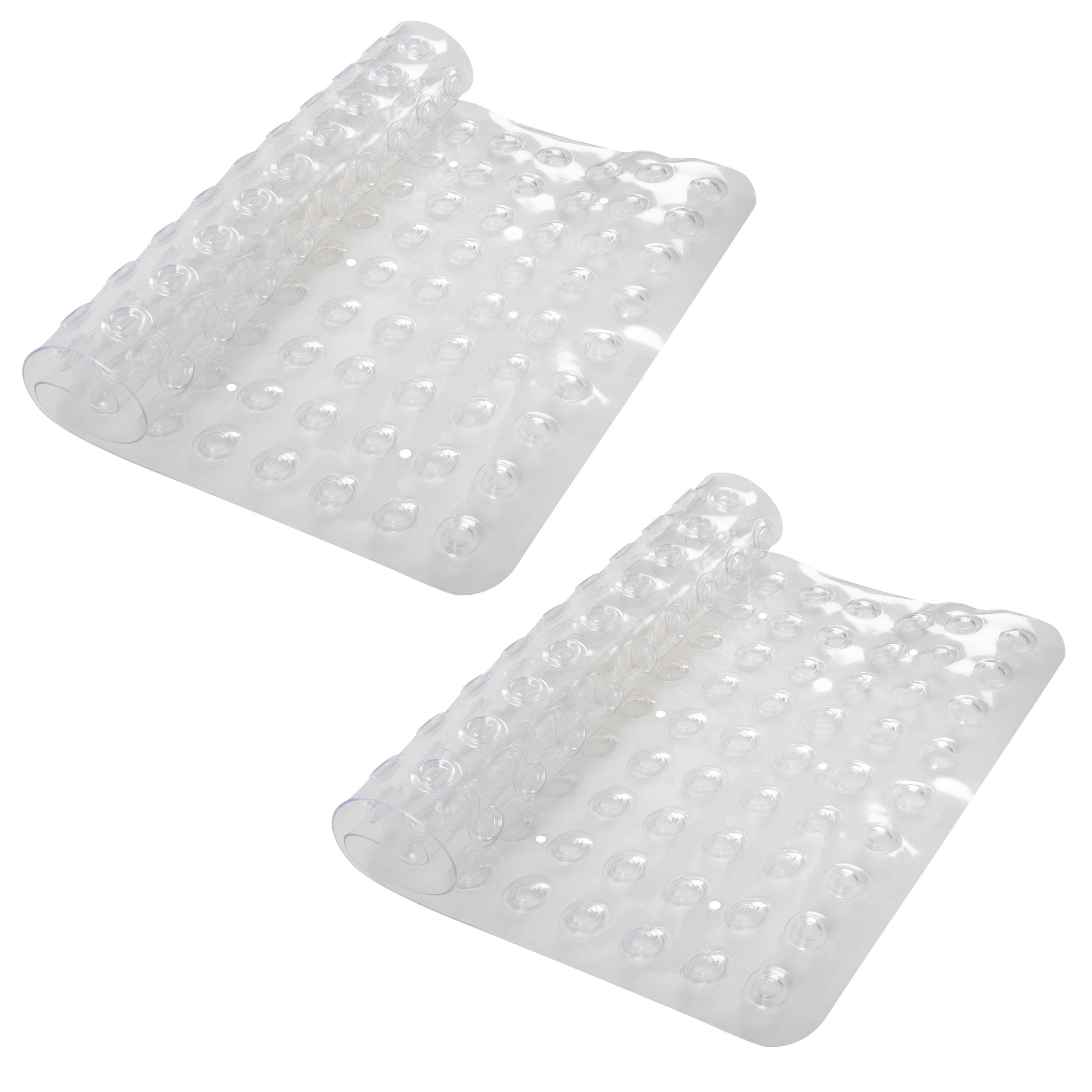 Bath Bliss 2 Pack Non-Slip Clear Bathmat Prevents Mildew Growth ...