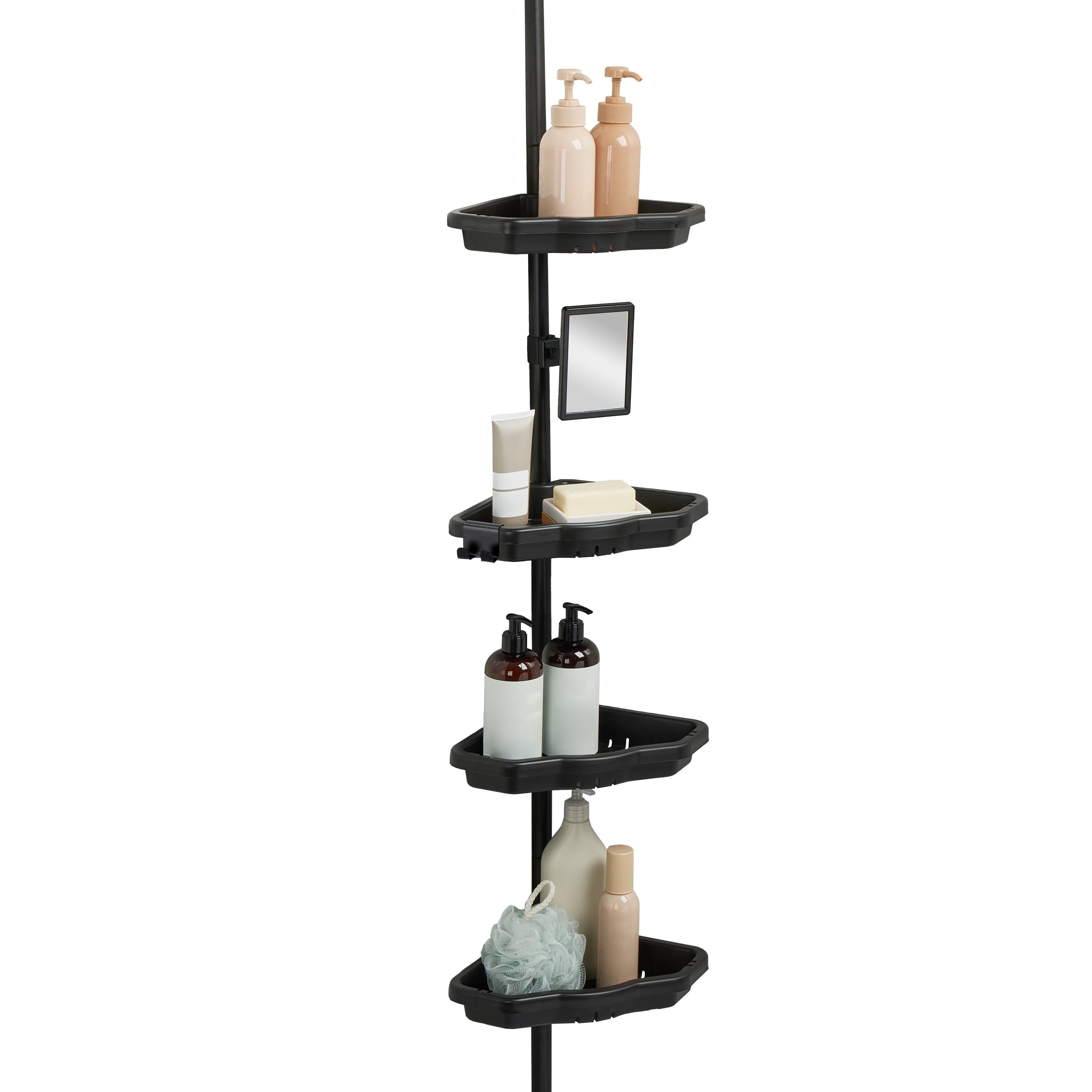 Bath Bliss 4 Tier Corner Shower Organizer in Black - Walmart.com