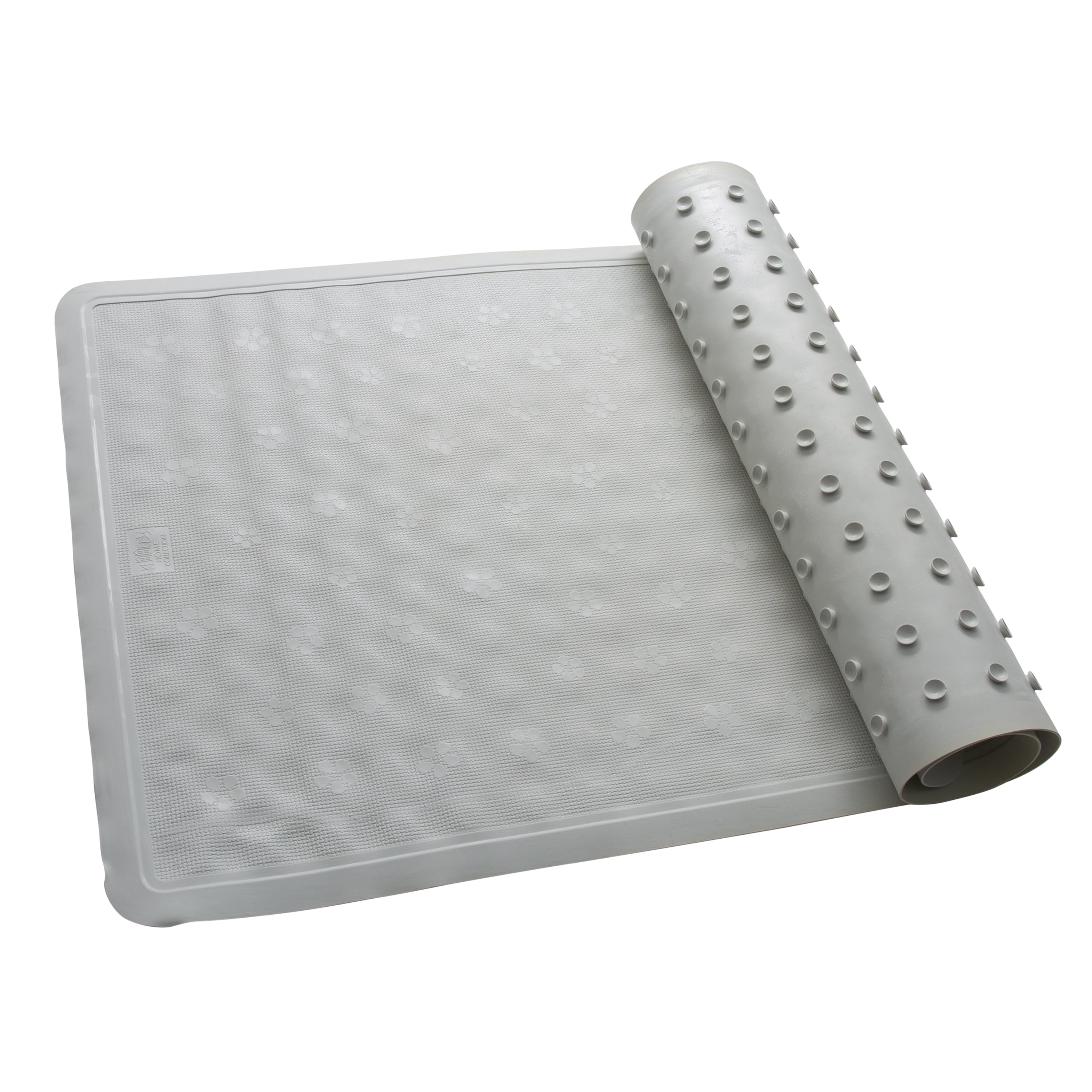 Bath Bliss Gray Plastic Non-Slip Bath Mat, 18" x 36" - Walmart.com
