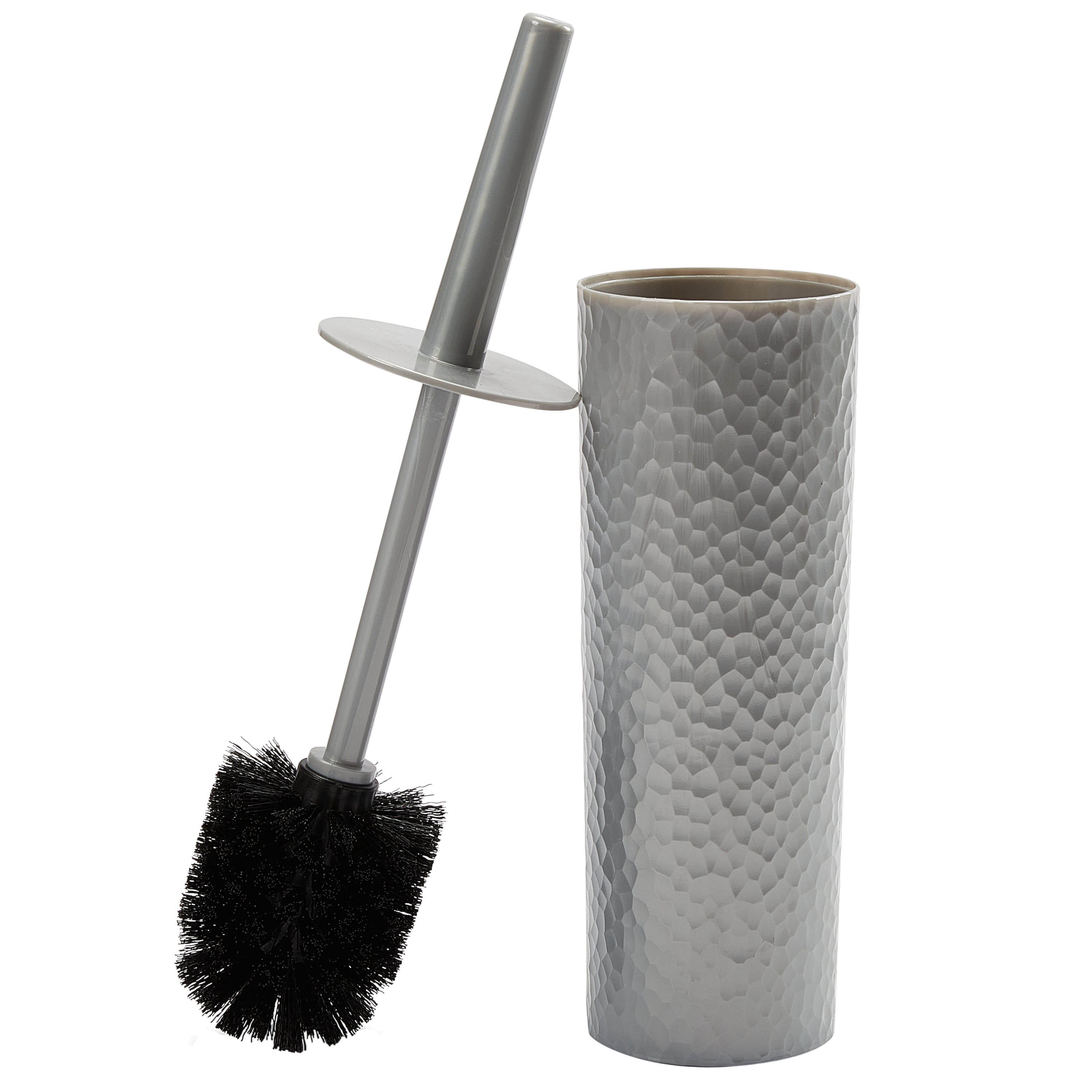 Bath Bliss Hammered Texture Toilet Brush in Silver - Walmart.com