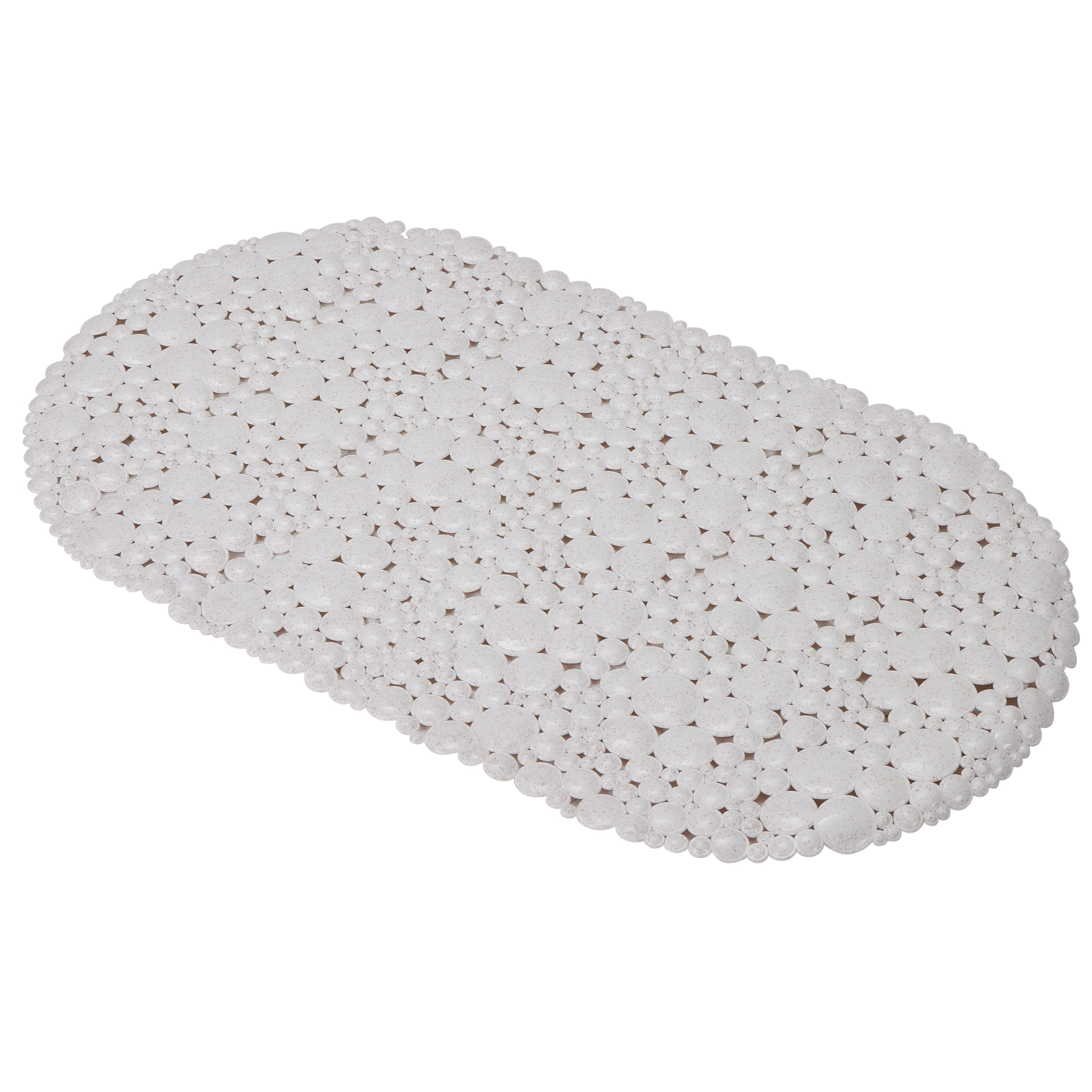 Bath Bliss Natural Plant Based Non-Slip Bathmat in White, Eco-Conscious ...