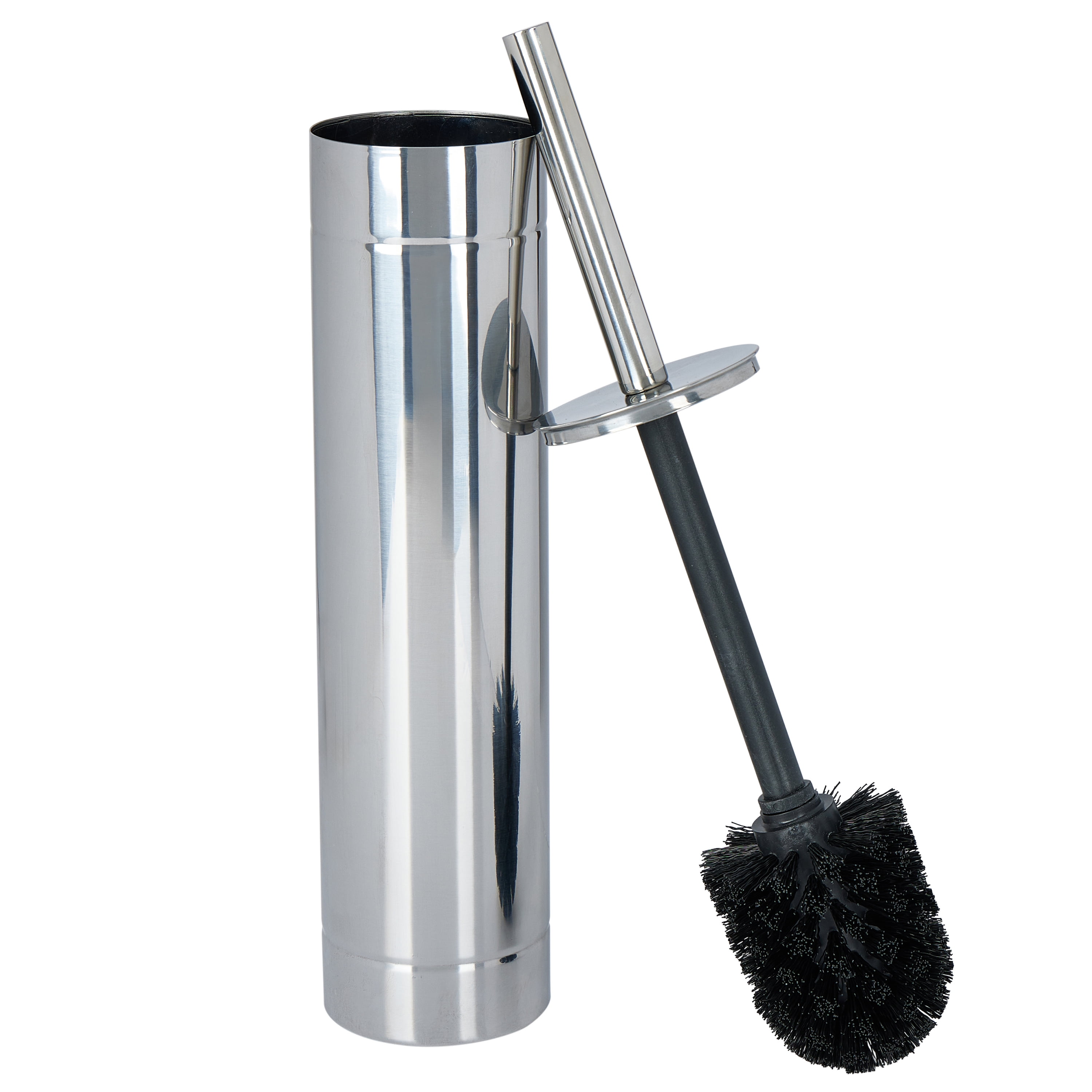 Bath Bliss Adult Slender Toilet Brush with Weighted Base in Chrome ...