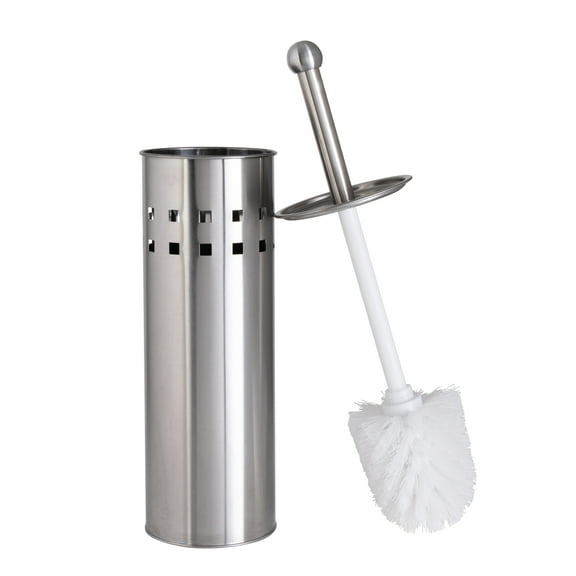 Stainless Steel Toilet Brush & Holder Set W/ Air Vents Hygienic Rust ...