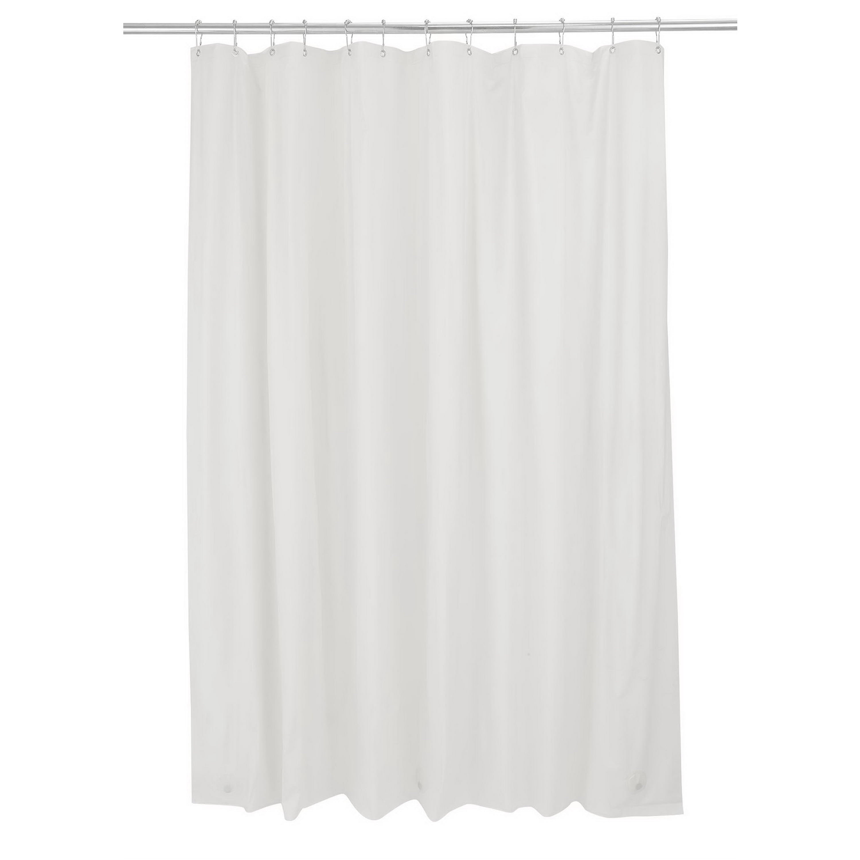 Bath Bliss White Solid Print PVC Shower Liner, 70" x 72" - Walmart.com
