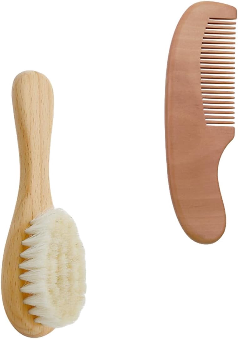 Bath Body Cleaning Brush and Shampoo Brush Set with Wood Comb, Soft ...