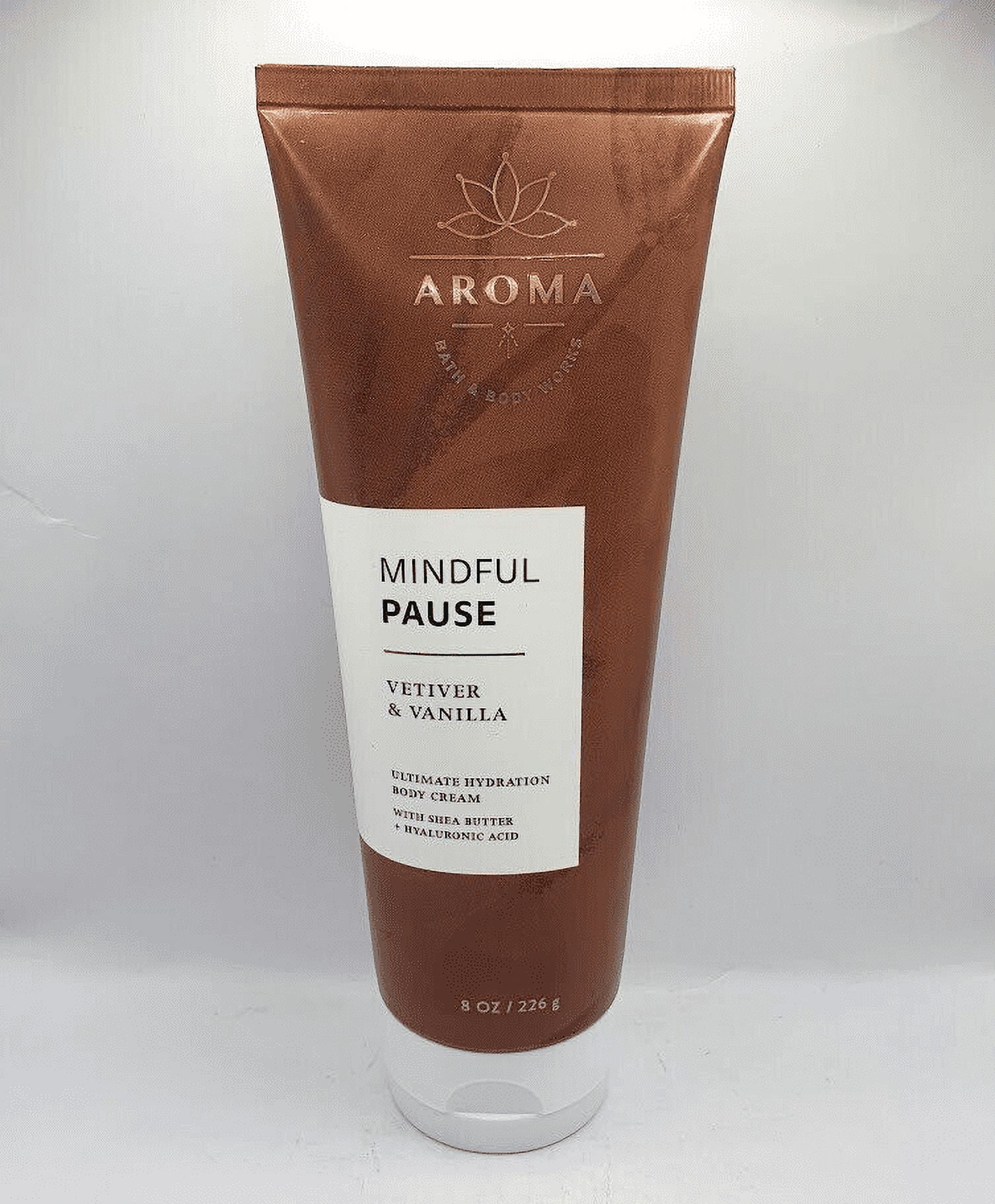 Bath & Body Works Aroma Mindful Pause Vetiver & Vanilla Body Cream 8 oz ...