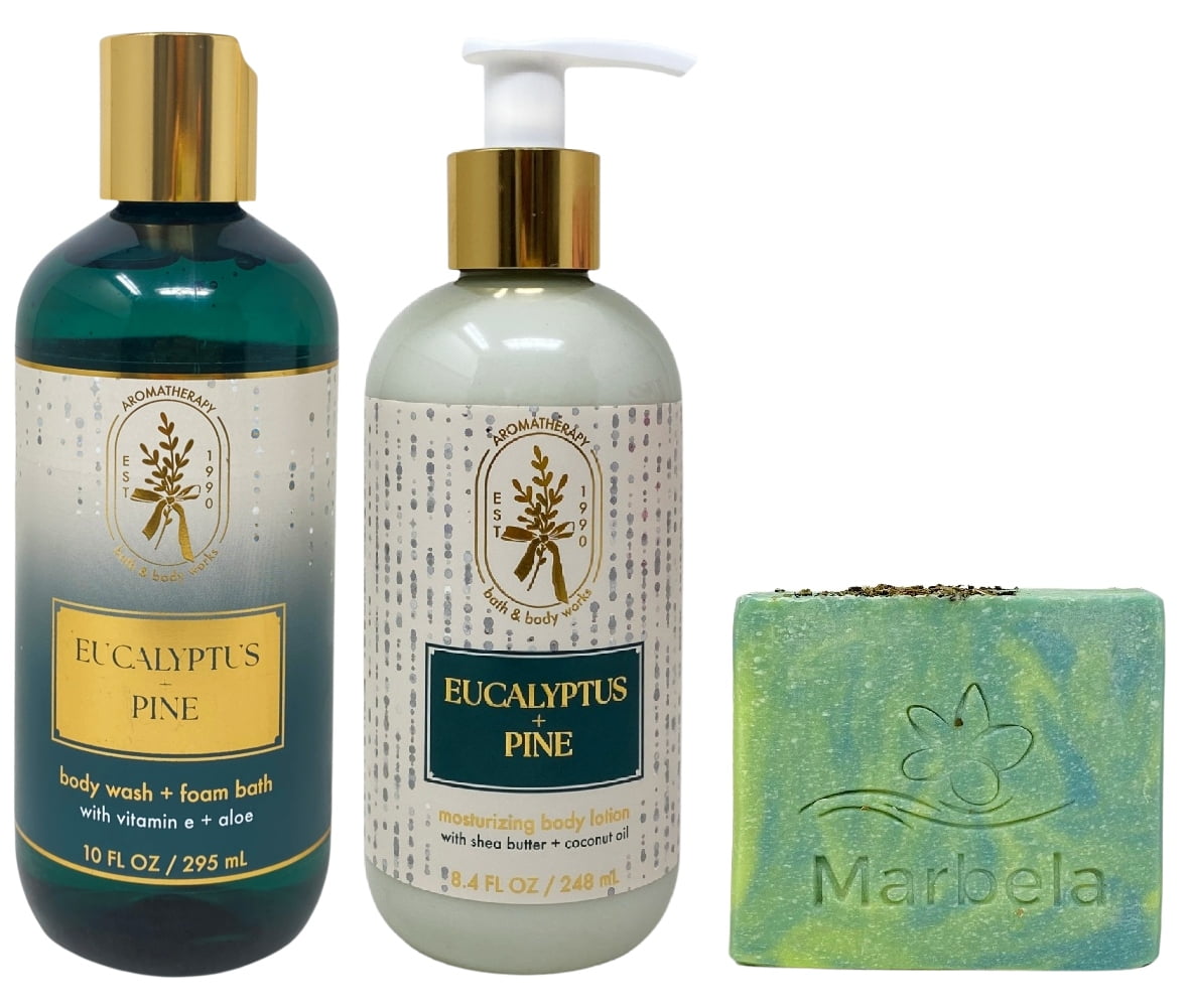 Bath & Body Works Aromatherapy Eucalyptus Pine Body Wash & Foam Bath ...