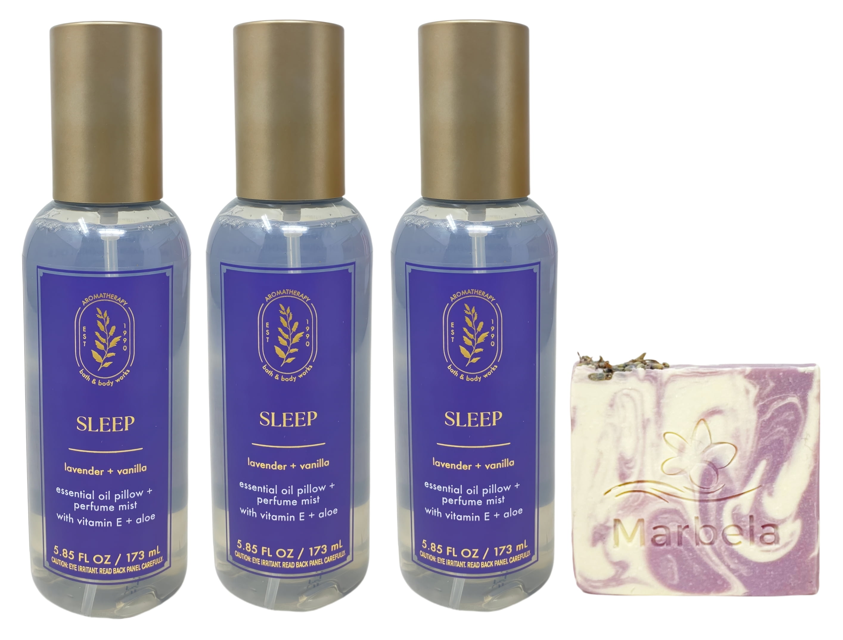 Bath & Body Works Aromatherapy Sleep Lavender + Vanilla 3 Essential ...