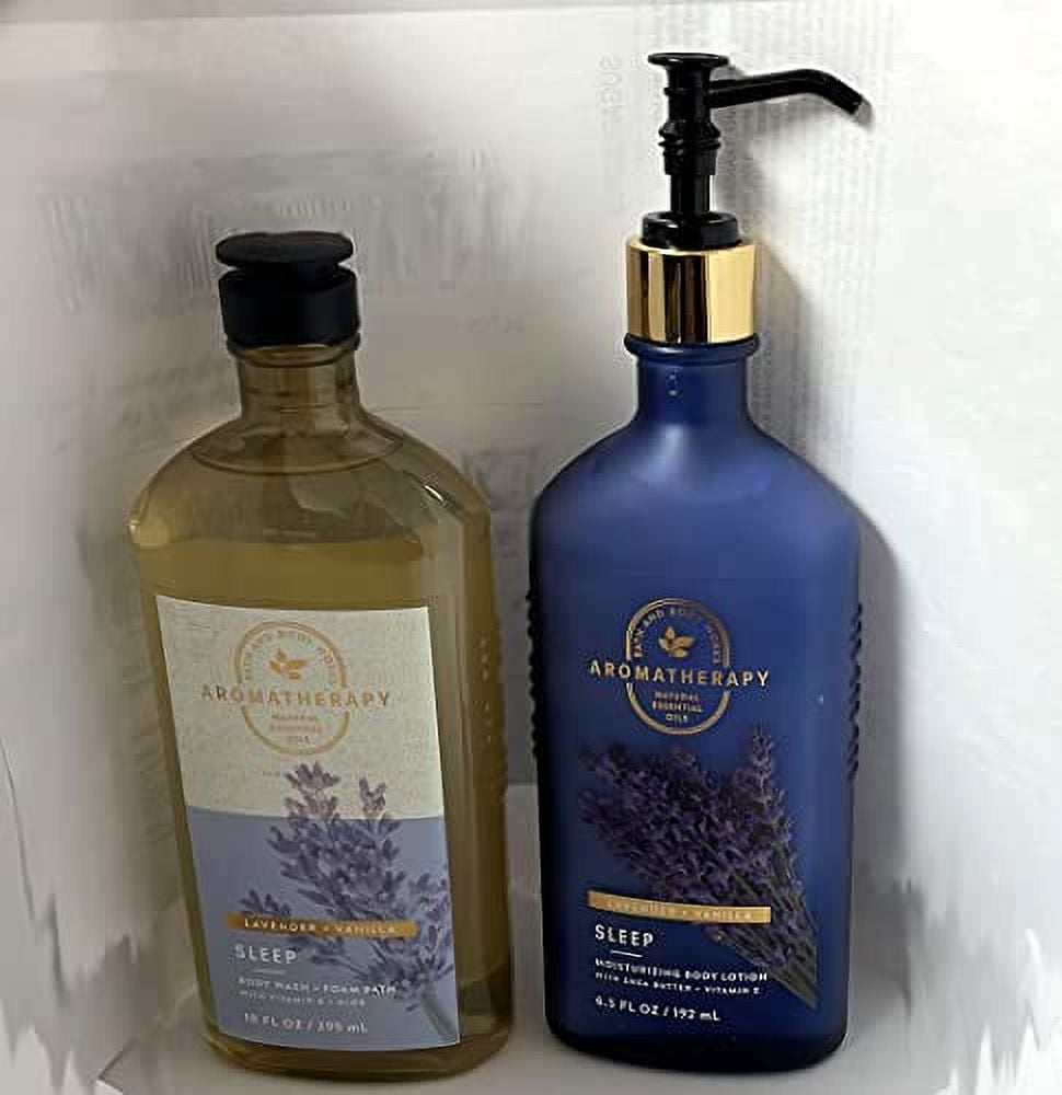 Bath & Body Works Aromatherapy Sleep - Lavender + Vanilla Body Lotion, 6.5 Fl Oz + Body Wash ...