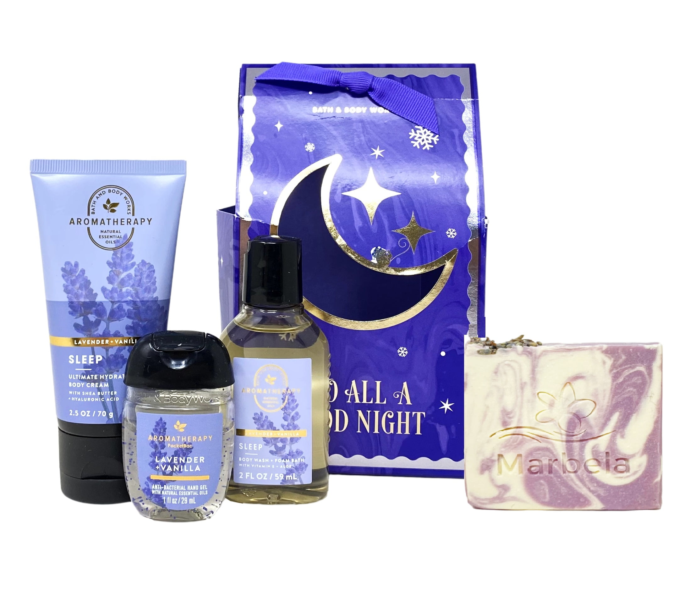 Bath & Body Works Aromatherapy Sleep Lavender + Vanilla To All A Good Night 3 Piece Travel Size ...
