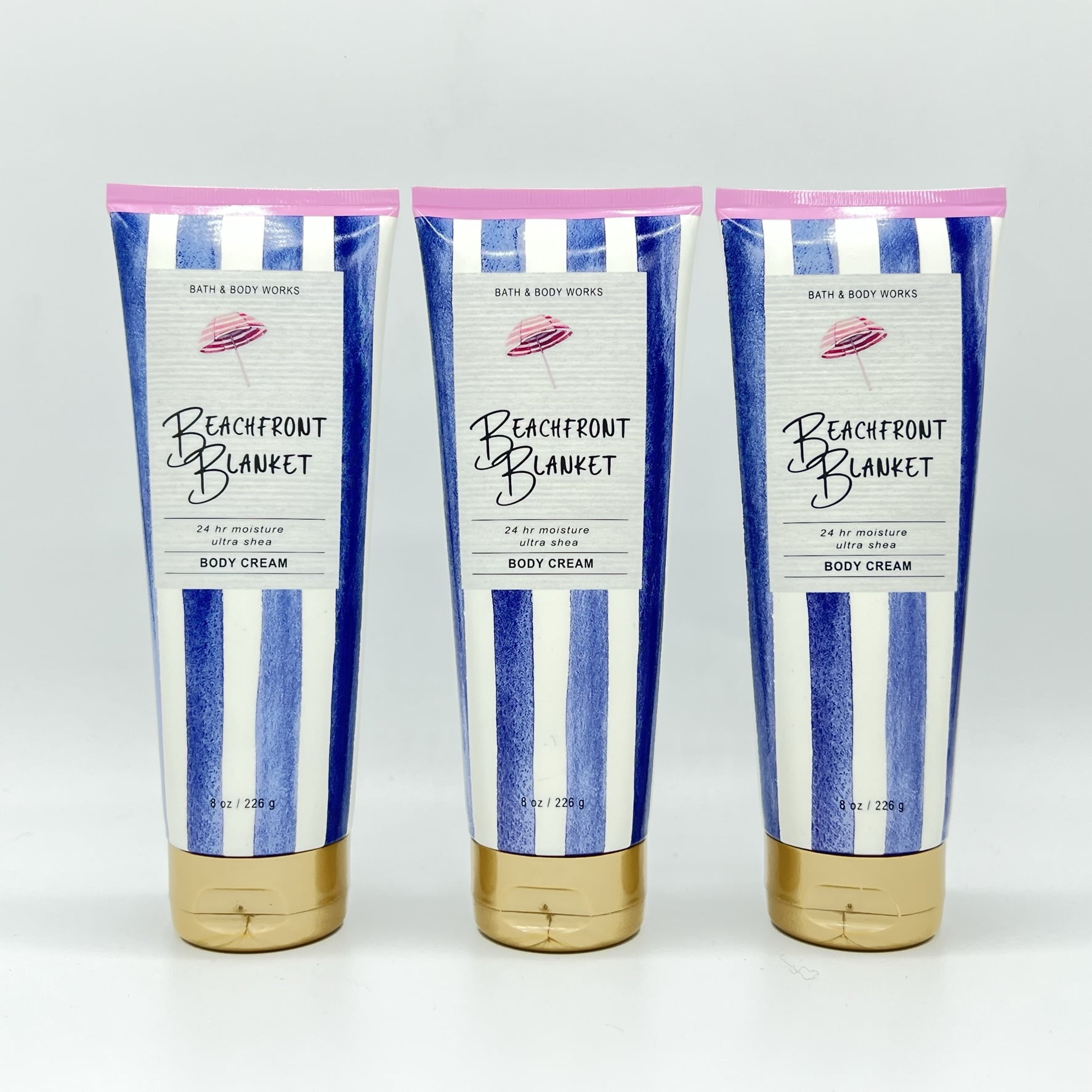 Bath & Body Works Beachfront Blanket 8oz Ultra Shea Body Cream 3-Pack ...