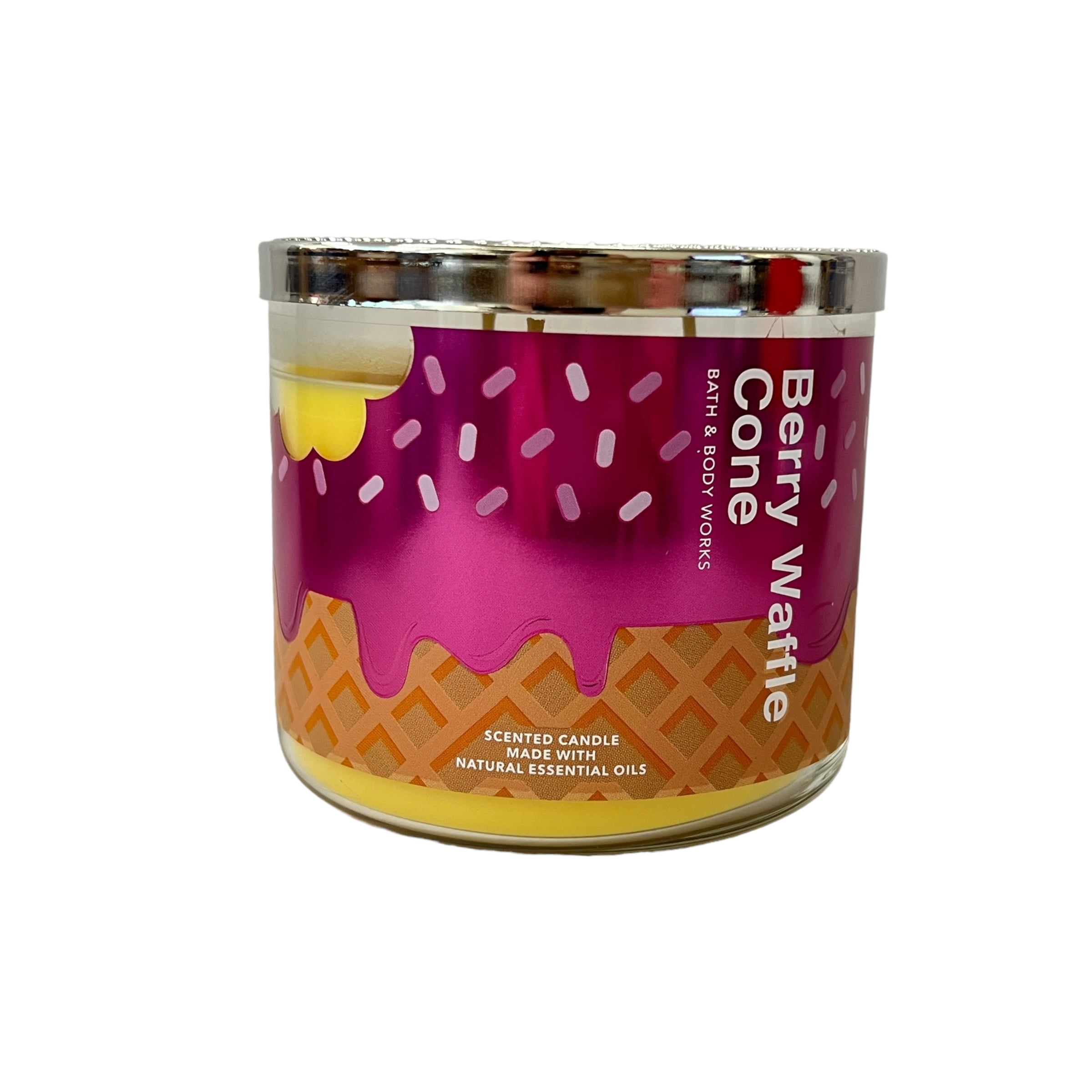 Bath & Body Works Berry Waffle Cone 3 Wick Scented Candle - Walmart.com