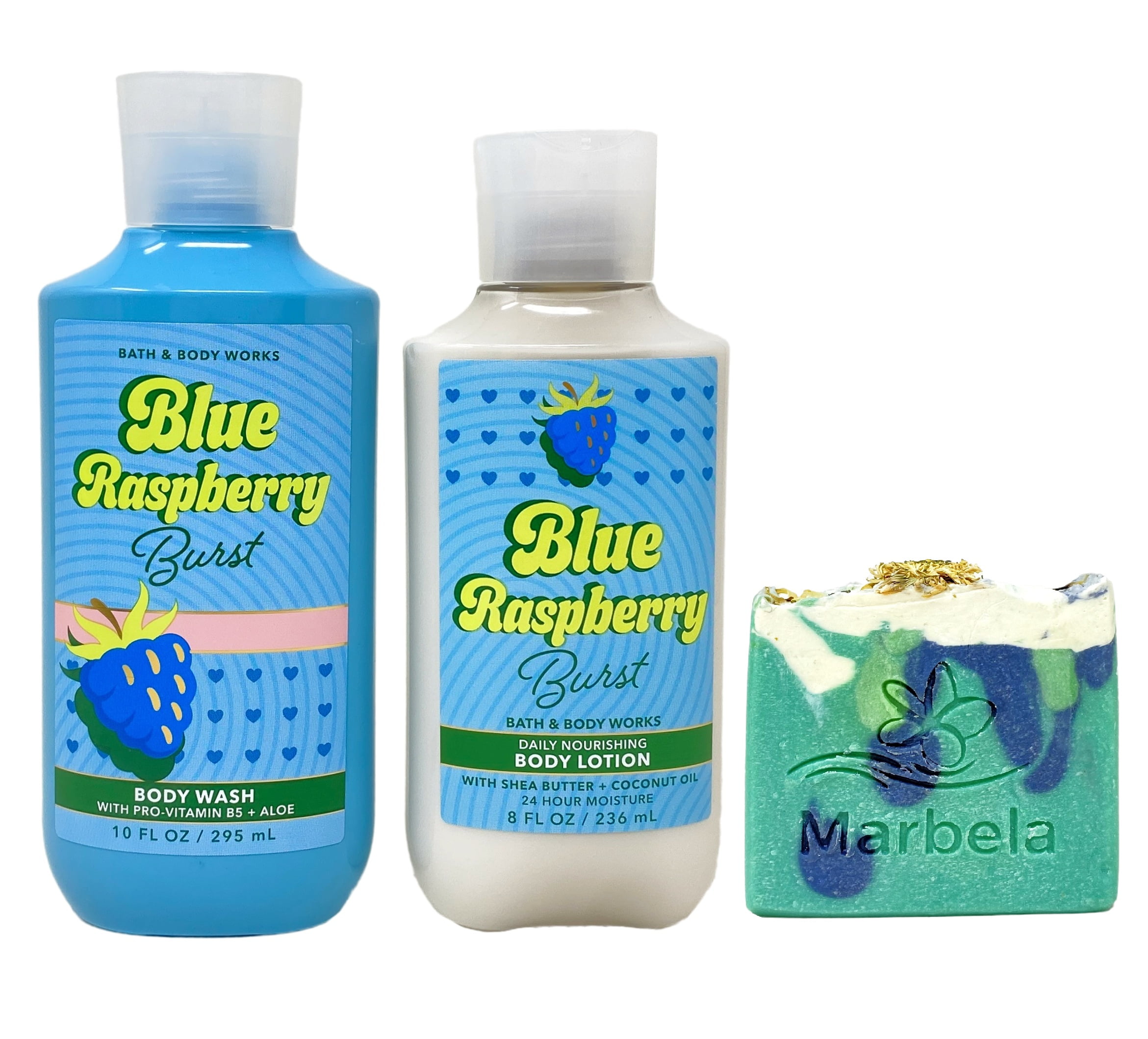 Bath & Body Works Blue Raspberry Burst Body Wash and Body Lotion Duo ...
