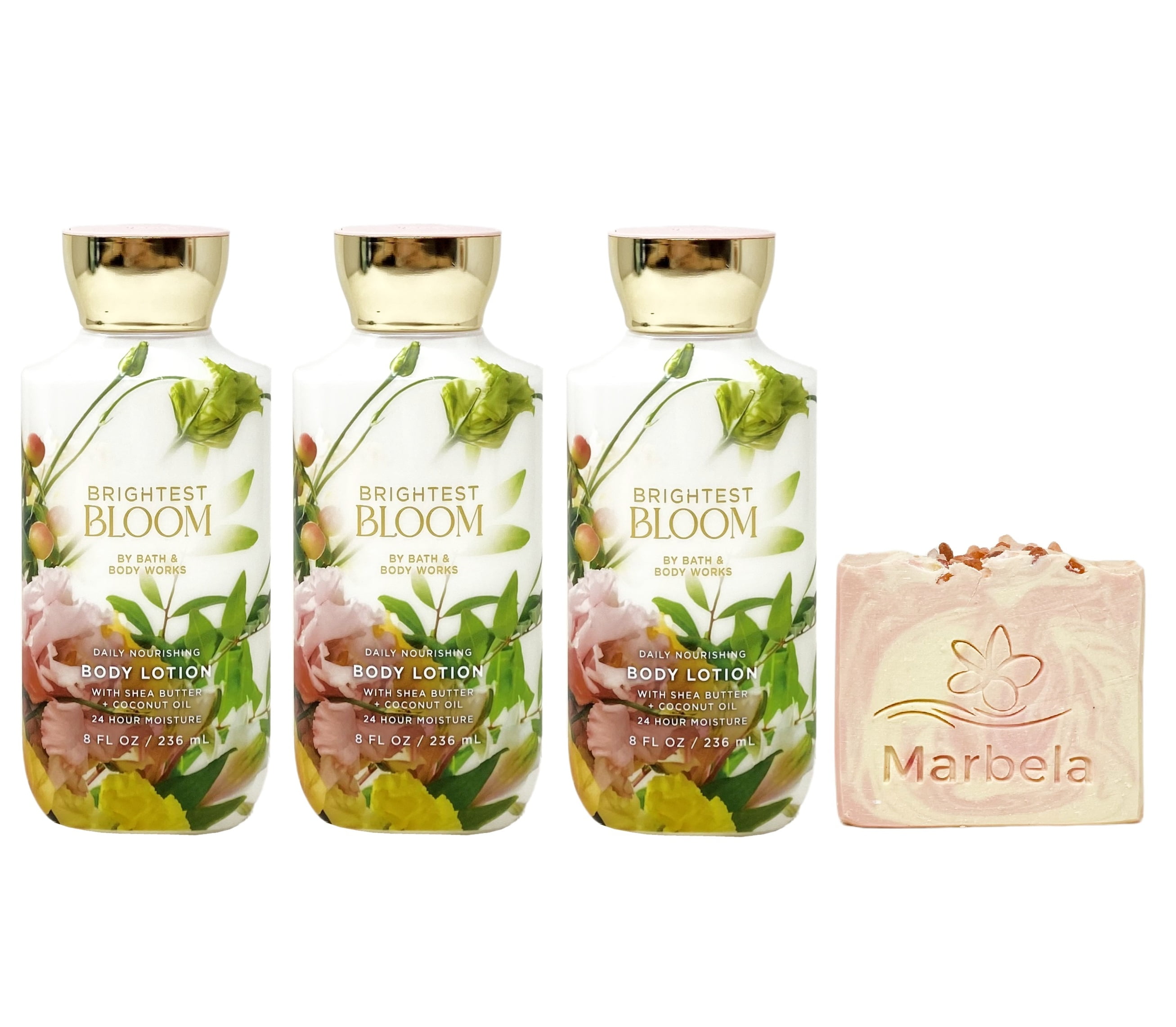 Bath & Body Works Brightest Bloom 3 Pack Body Lotion Bundle with a ...