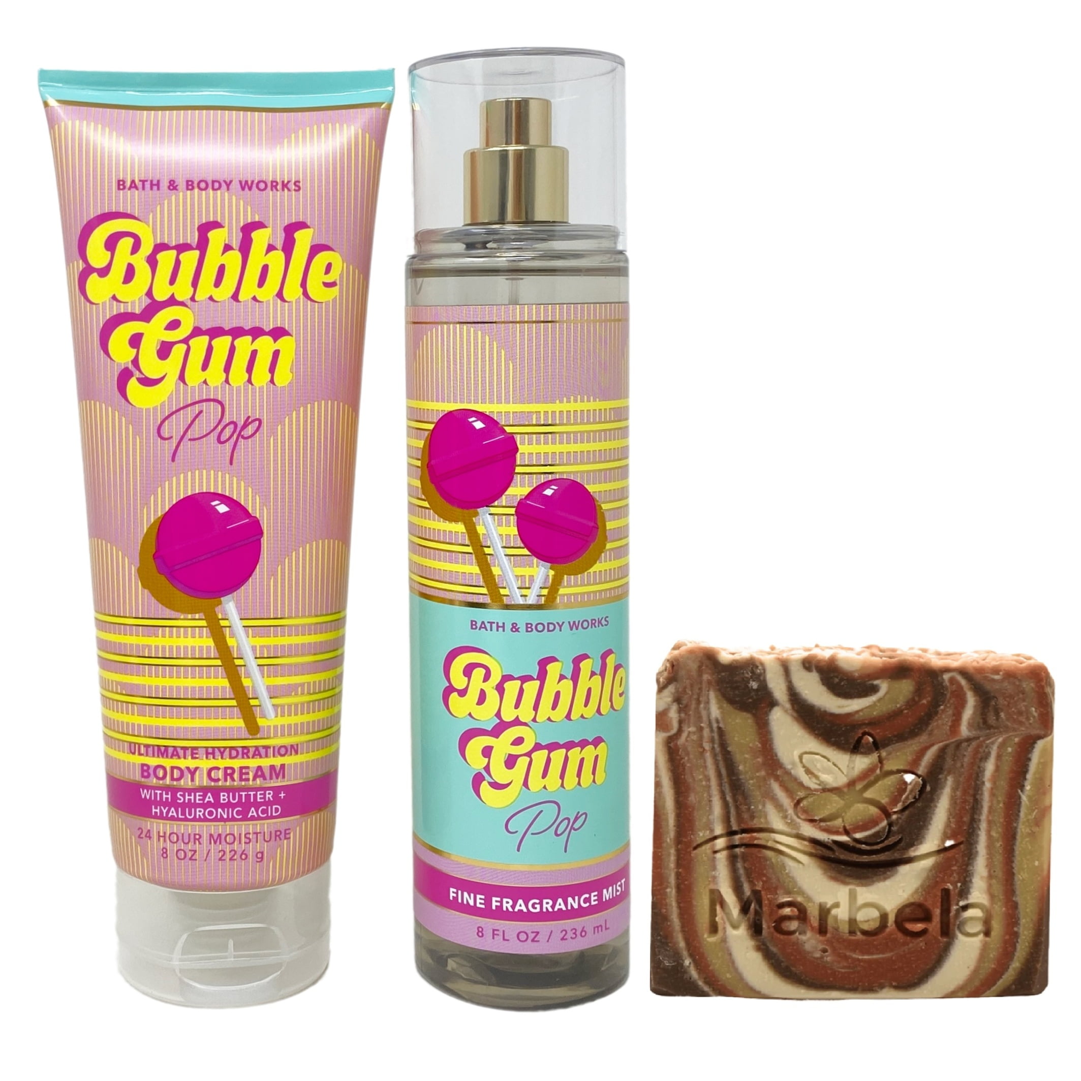 Bath & Body Works Bubble Gum Pop Body Cream and Fragrance Mist Duo Set ...