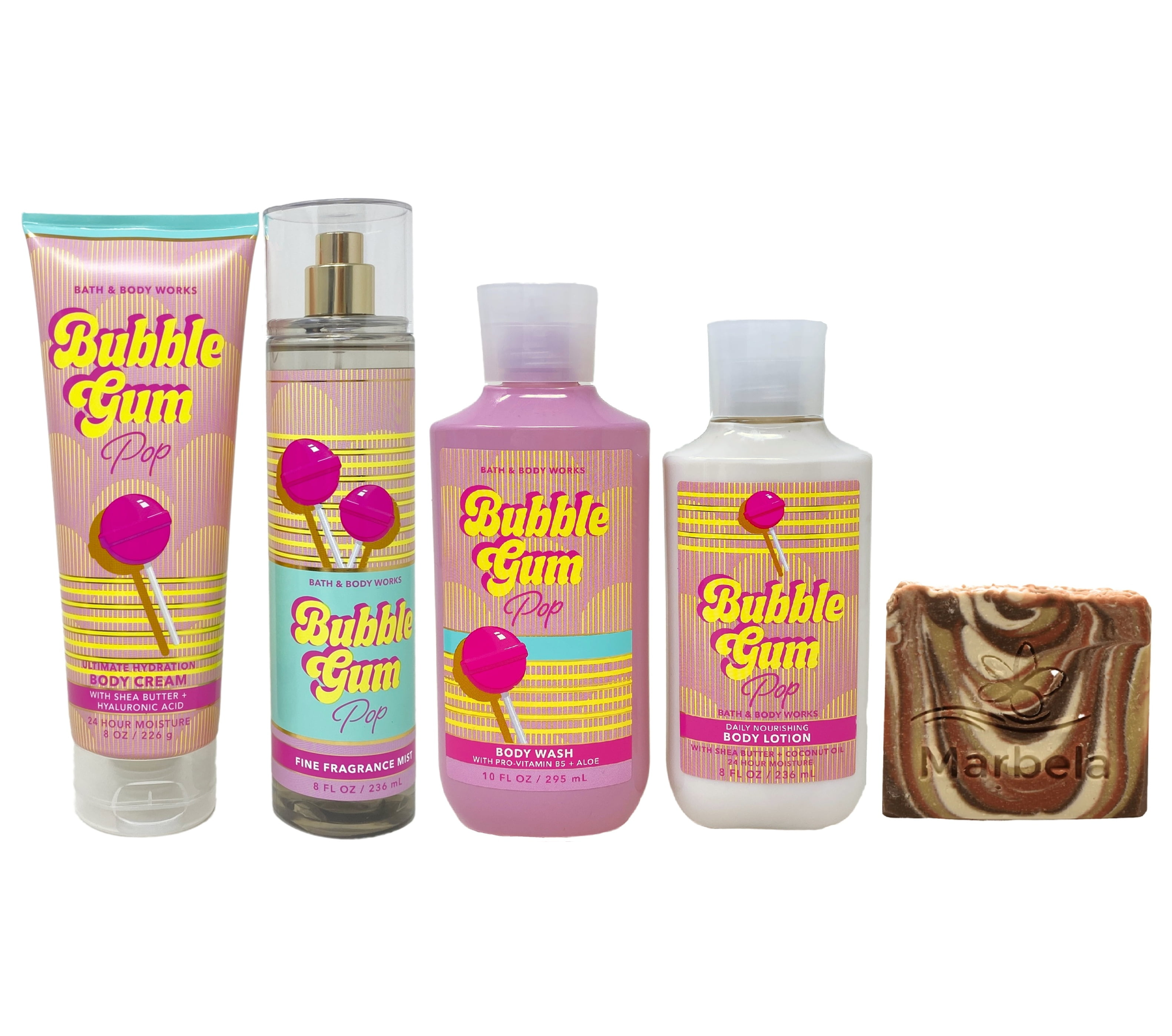 Bath & Body Works Bubble Gum Pop Deluxe Gift Set - Body Cream ...