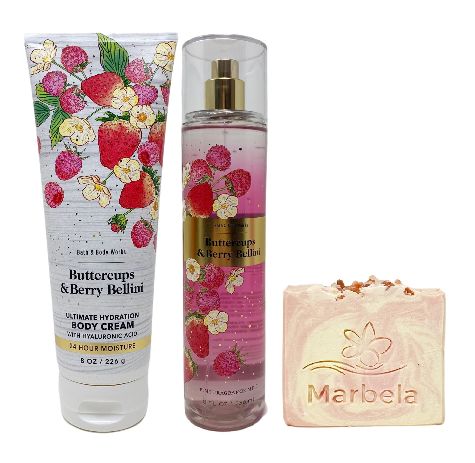 Bath & Body Works Buttercups & Berry Bellini Body Cream and Fragrance ...